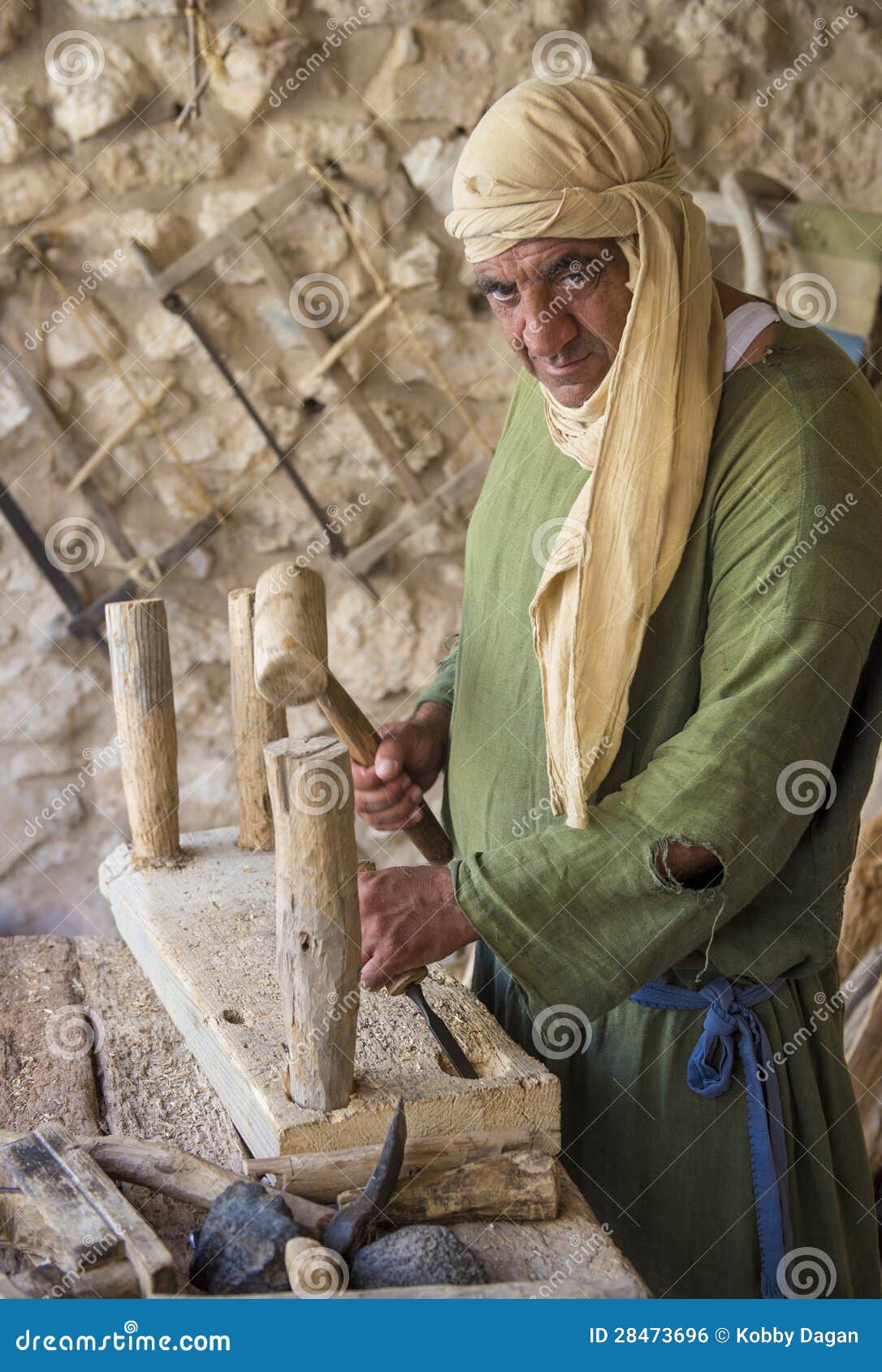 Palestinian carpenter editorial photo. Image of chisel - 28473696