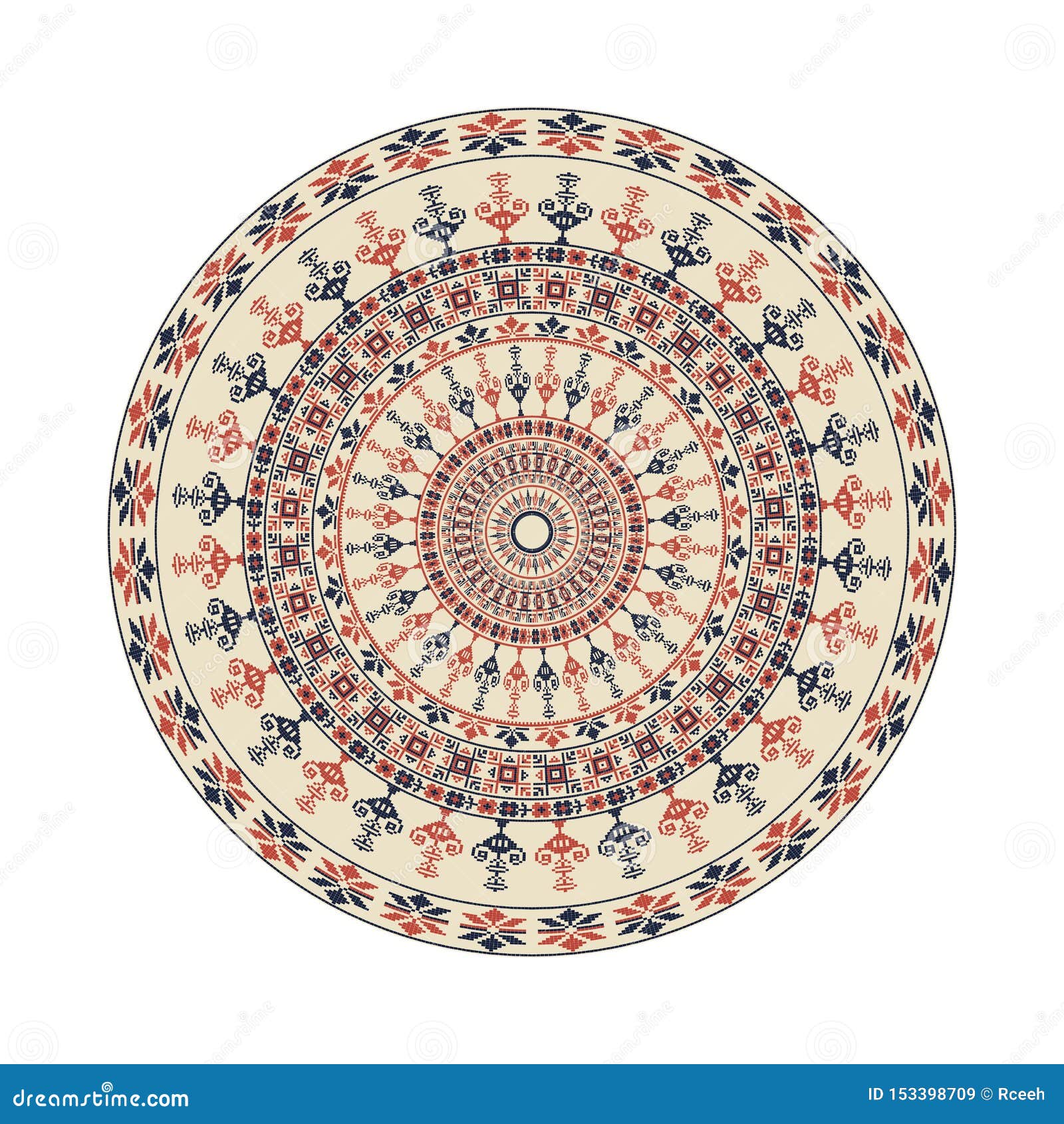 Palestinian Design Element 159 Stock Vector - Illustration of flower ...