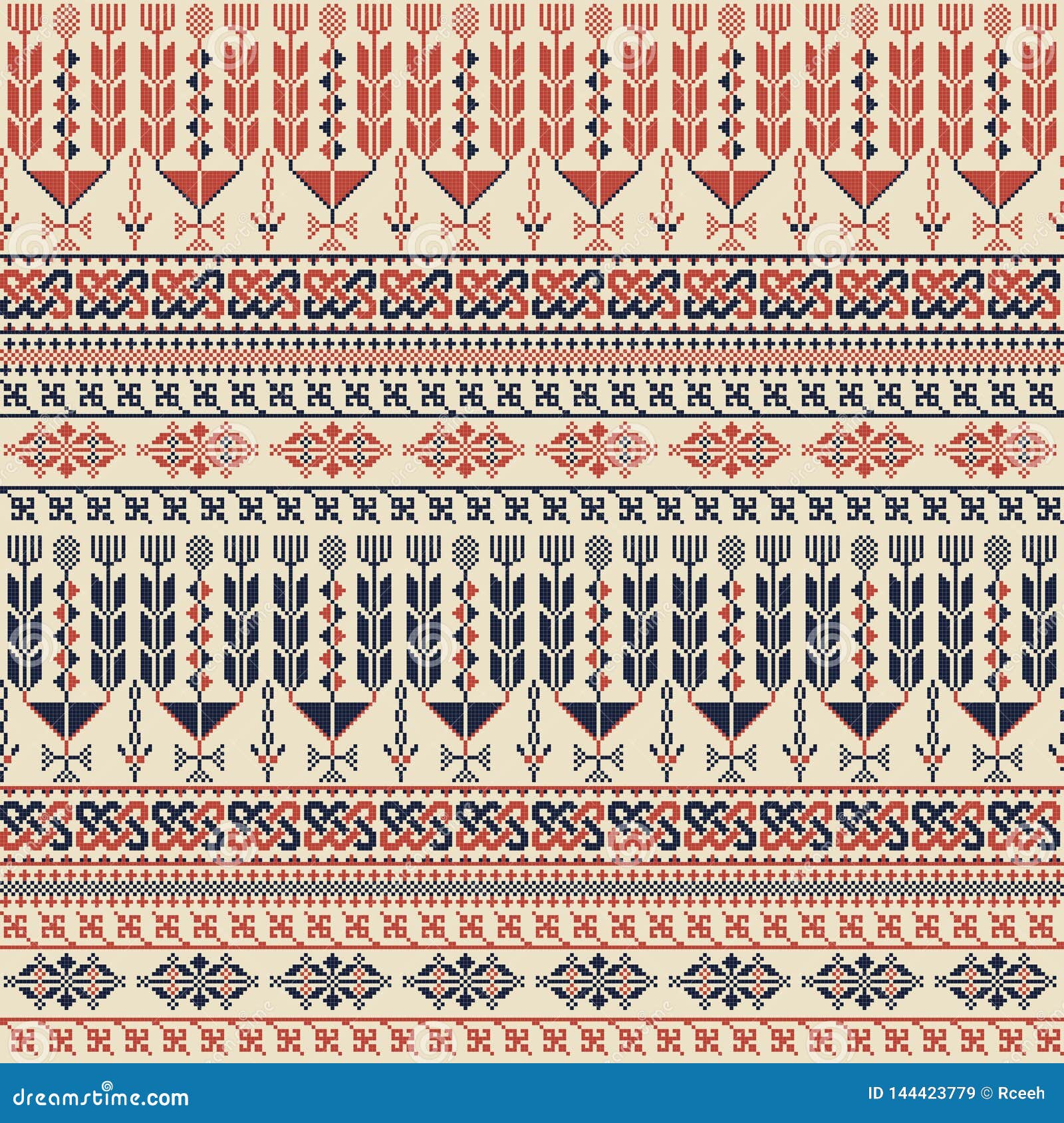 Palestinian Embroidery Pattern Stock Vector - Illustration of fabric ...