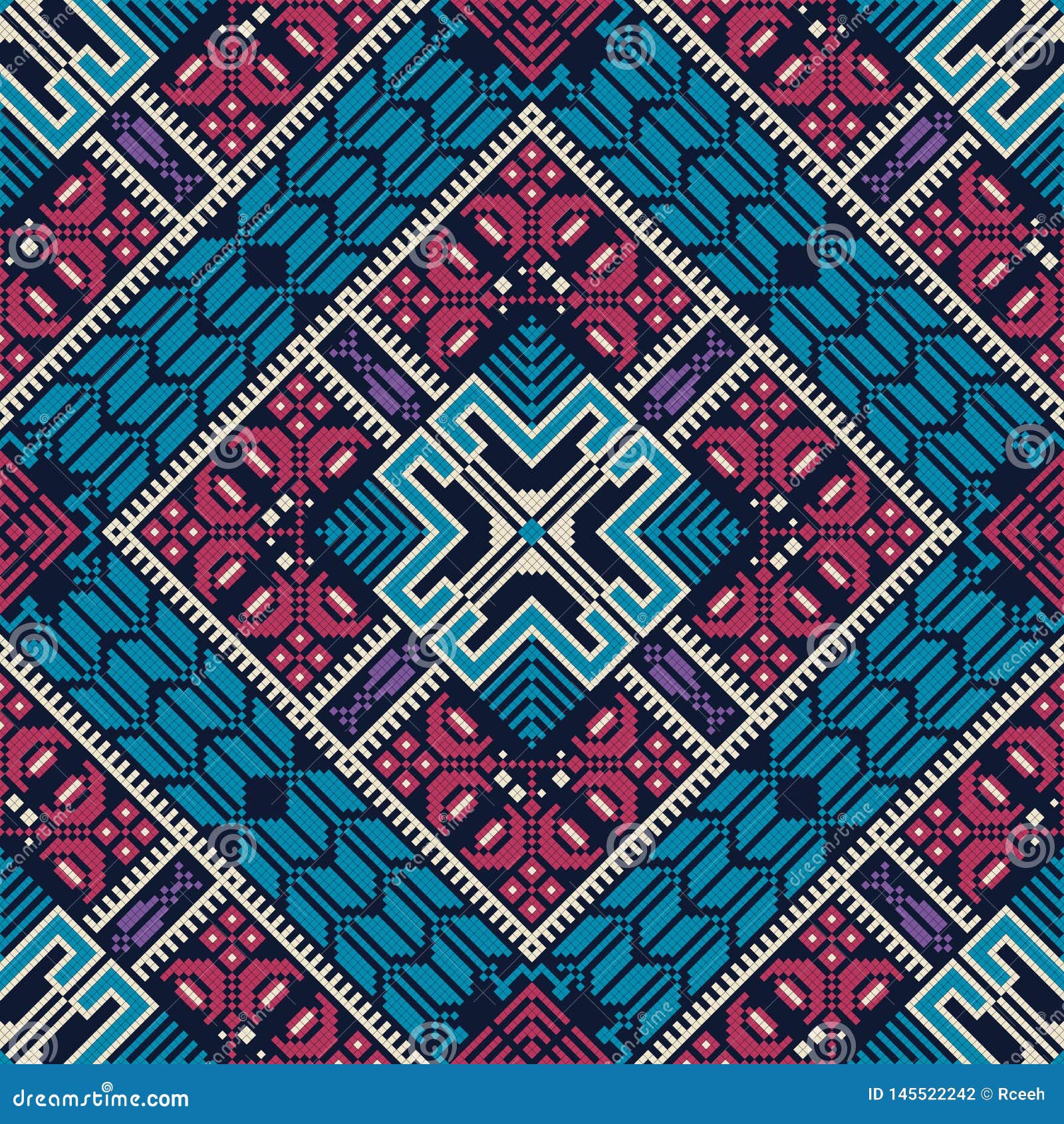 Palestinian Embroidery Pattern Stock Vector - Illustration of ...