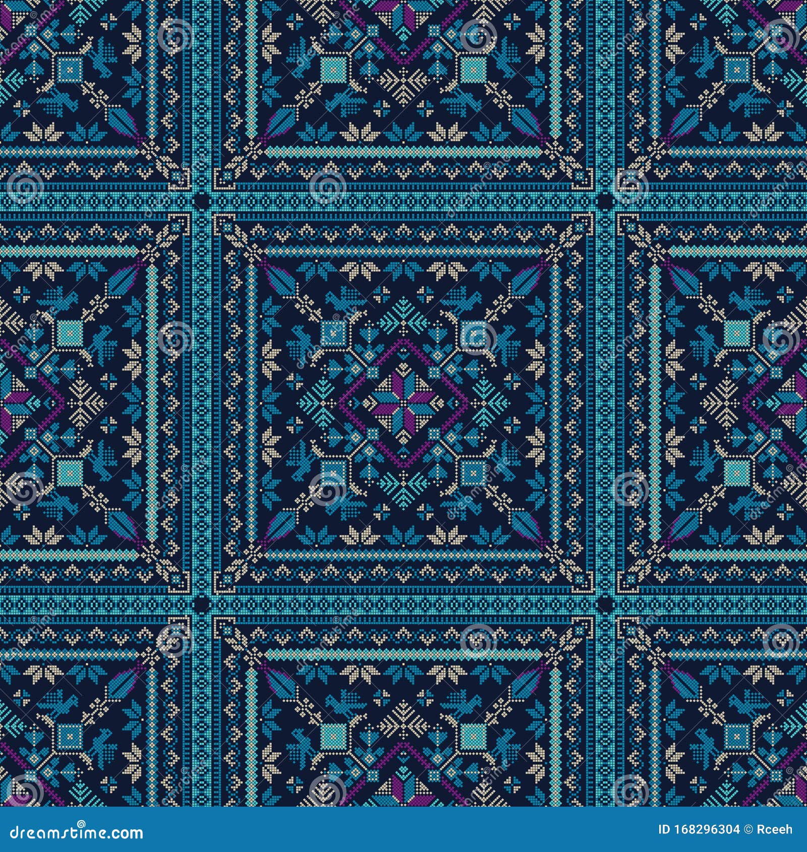 Palestinian Embroidery Pattern Stock Vector - Illustration of ...