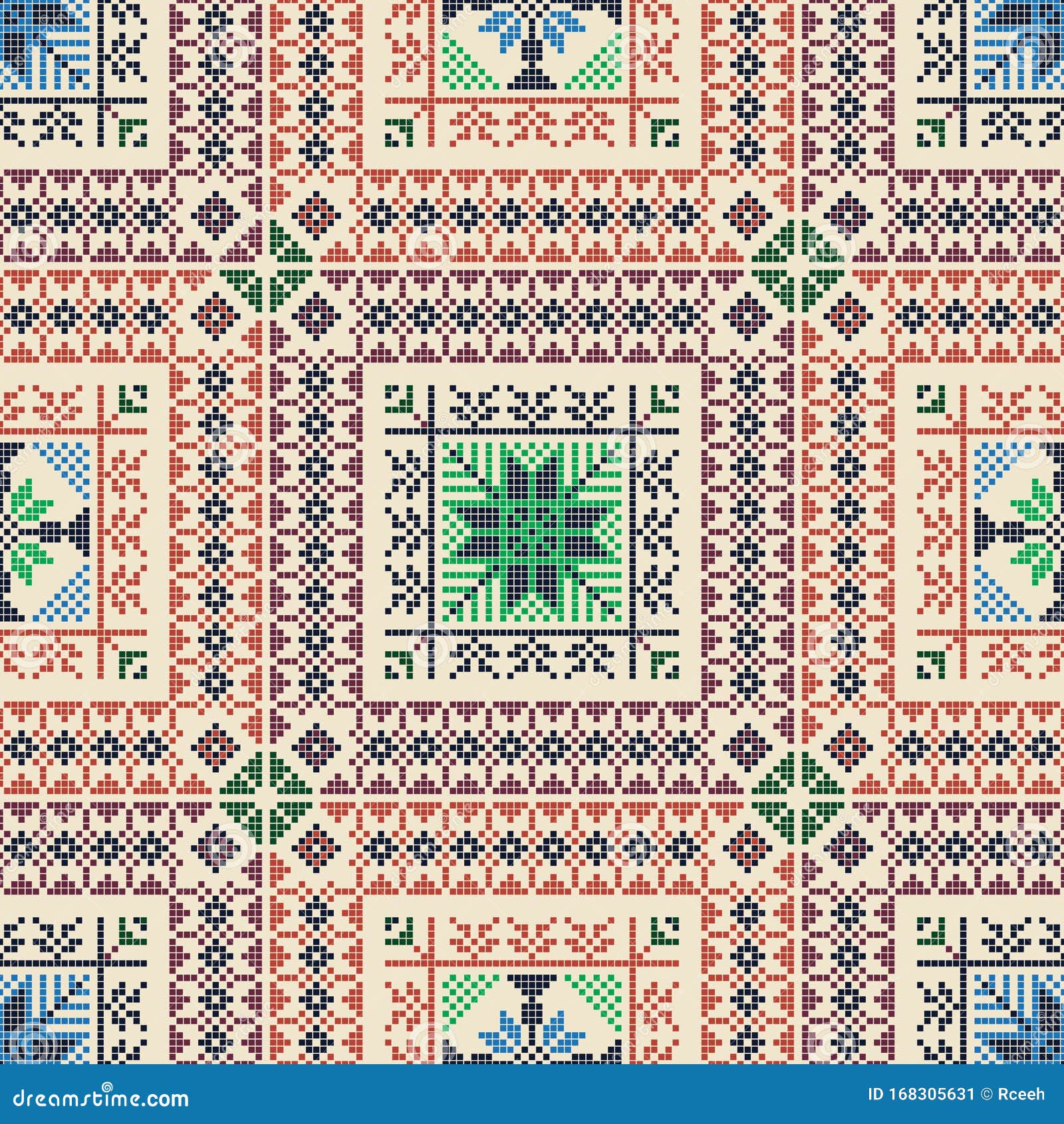 Palestinian Embroidery Pattern Stock Vector - Illustration of abstract ...