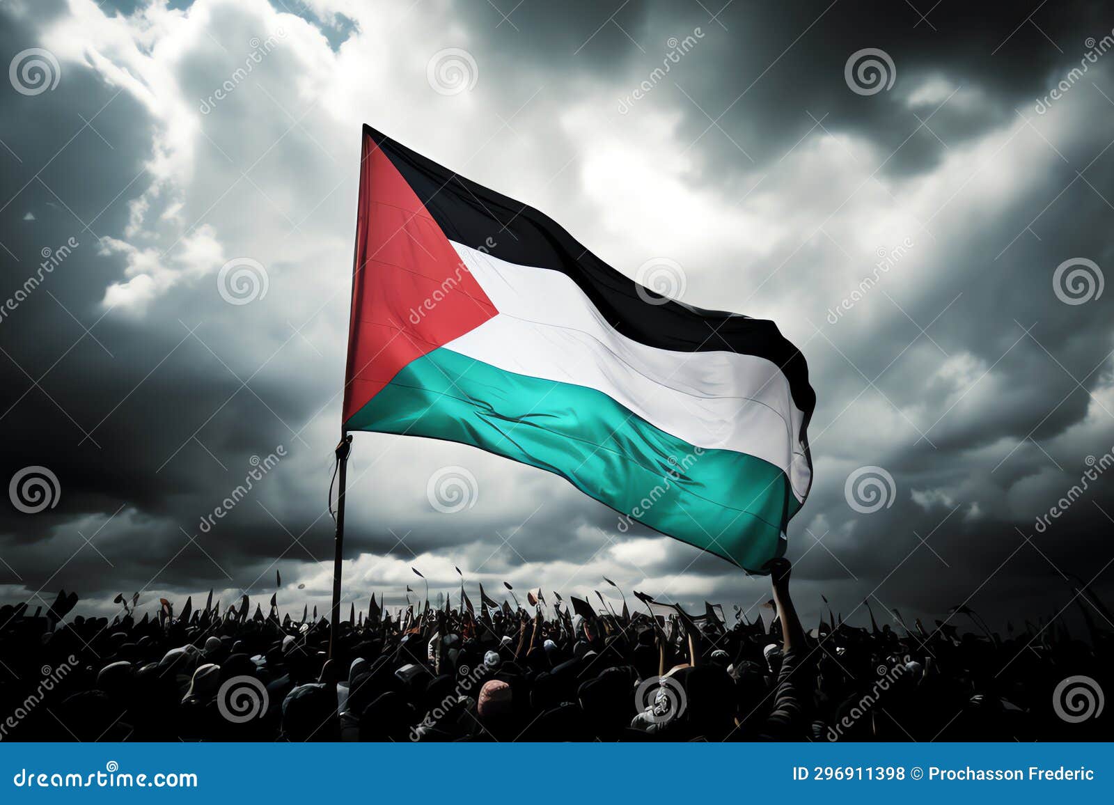 Palestinian Flag, AI Generated Stock Photo - Image of sunlight ...