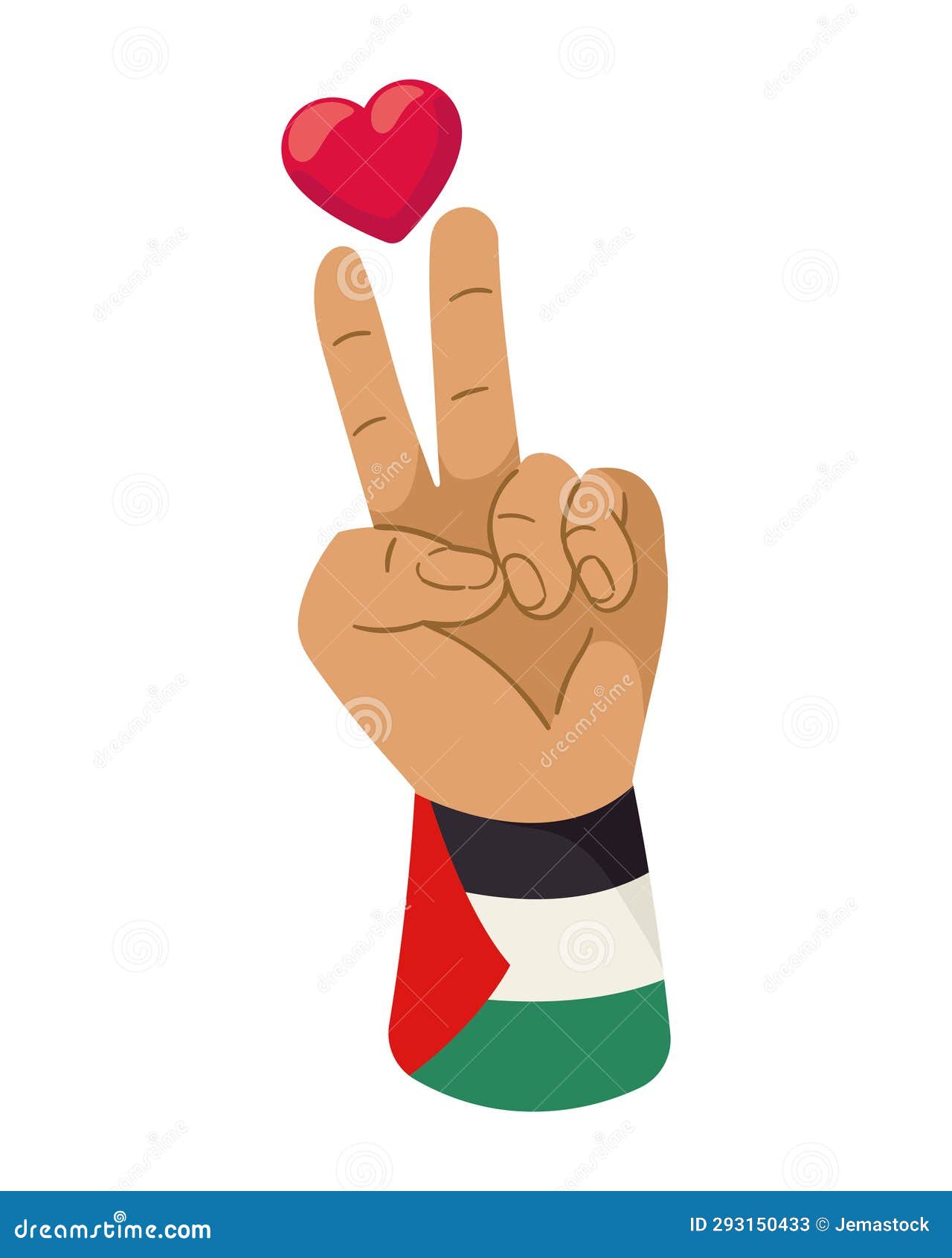 Palestinian hand with flag stock vector. Illustration of rights - 293150433