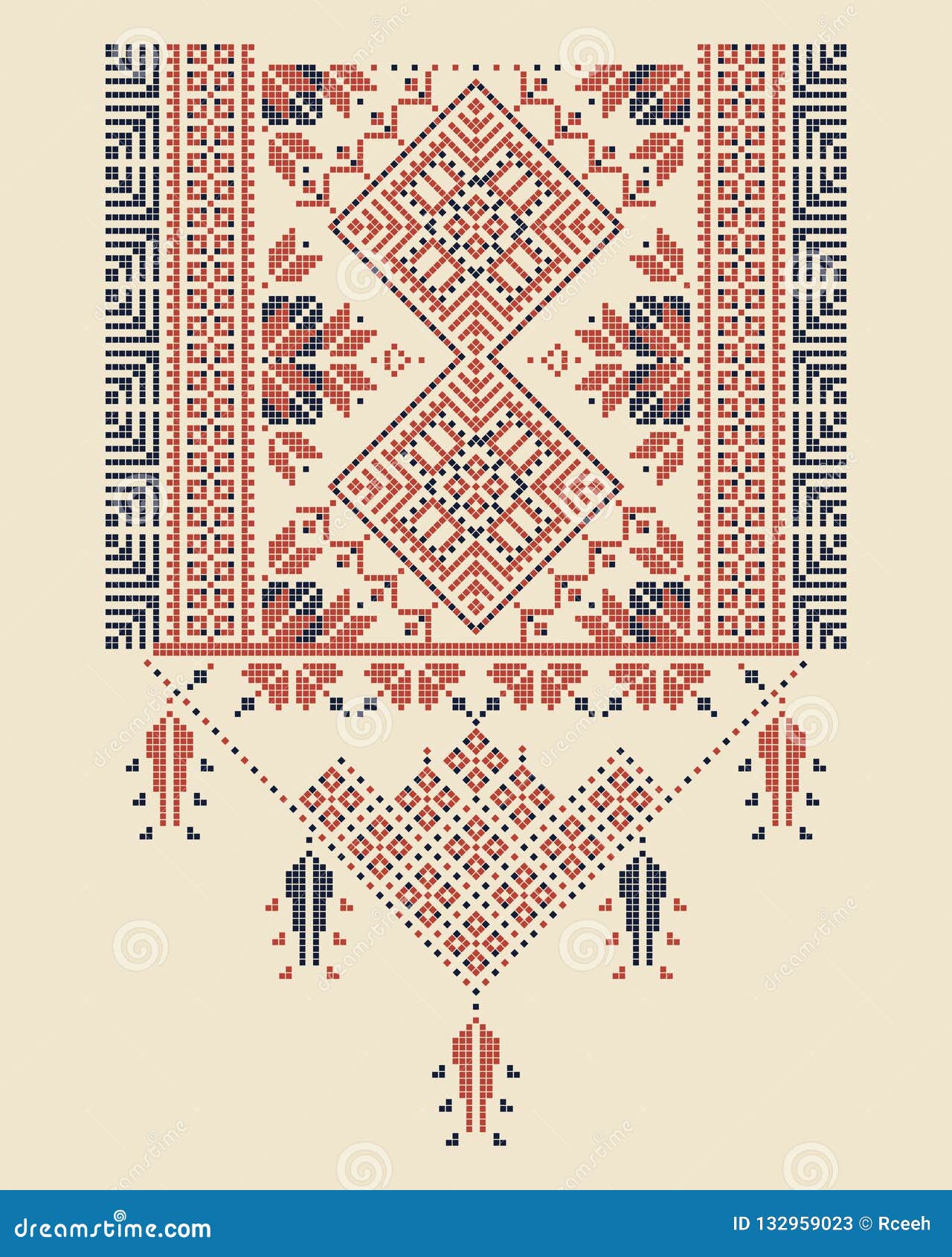 Palestinian pattern stock vector. Illustration of culture - 132959023