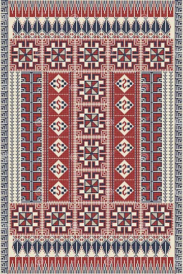 Palestinian Tatreez, Template Pattern 4 Stock Vector - Illustration of ...