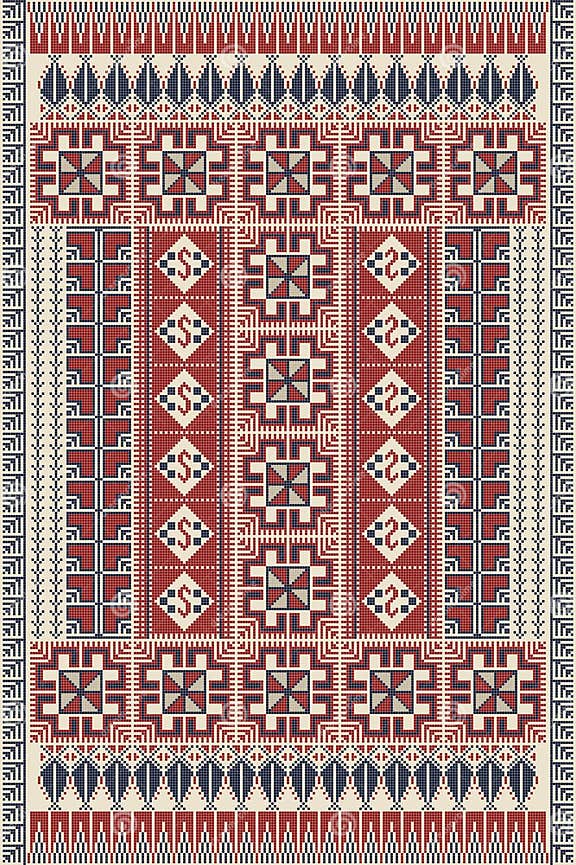 Palestinian Tatreez, Template Pattern 4 Stock Vector - Illustration of ...