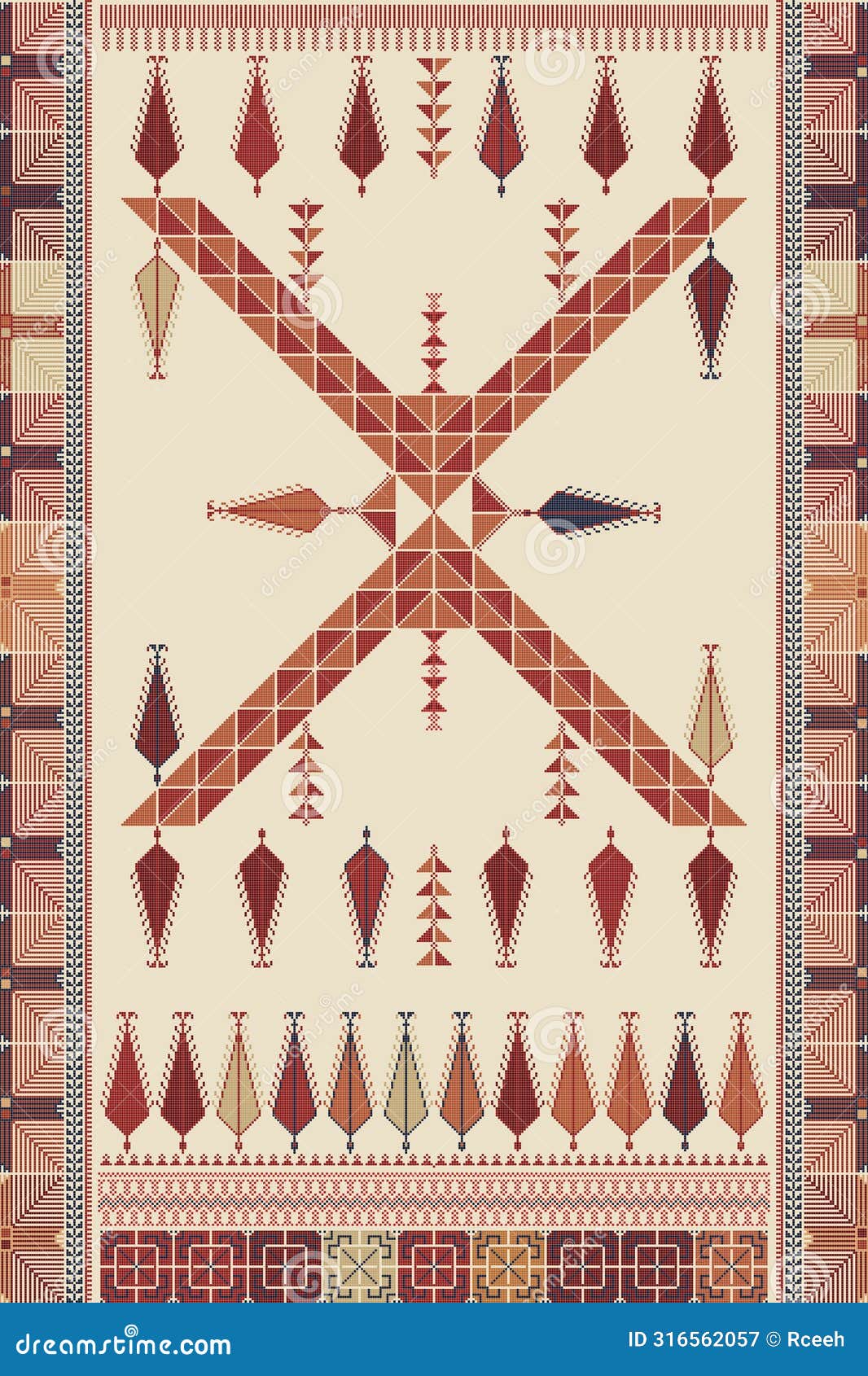 Palestinian Tatreez, Template Pattern 25 Stock Vector - Illustration of ...