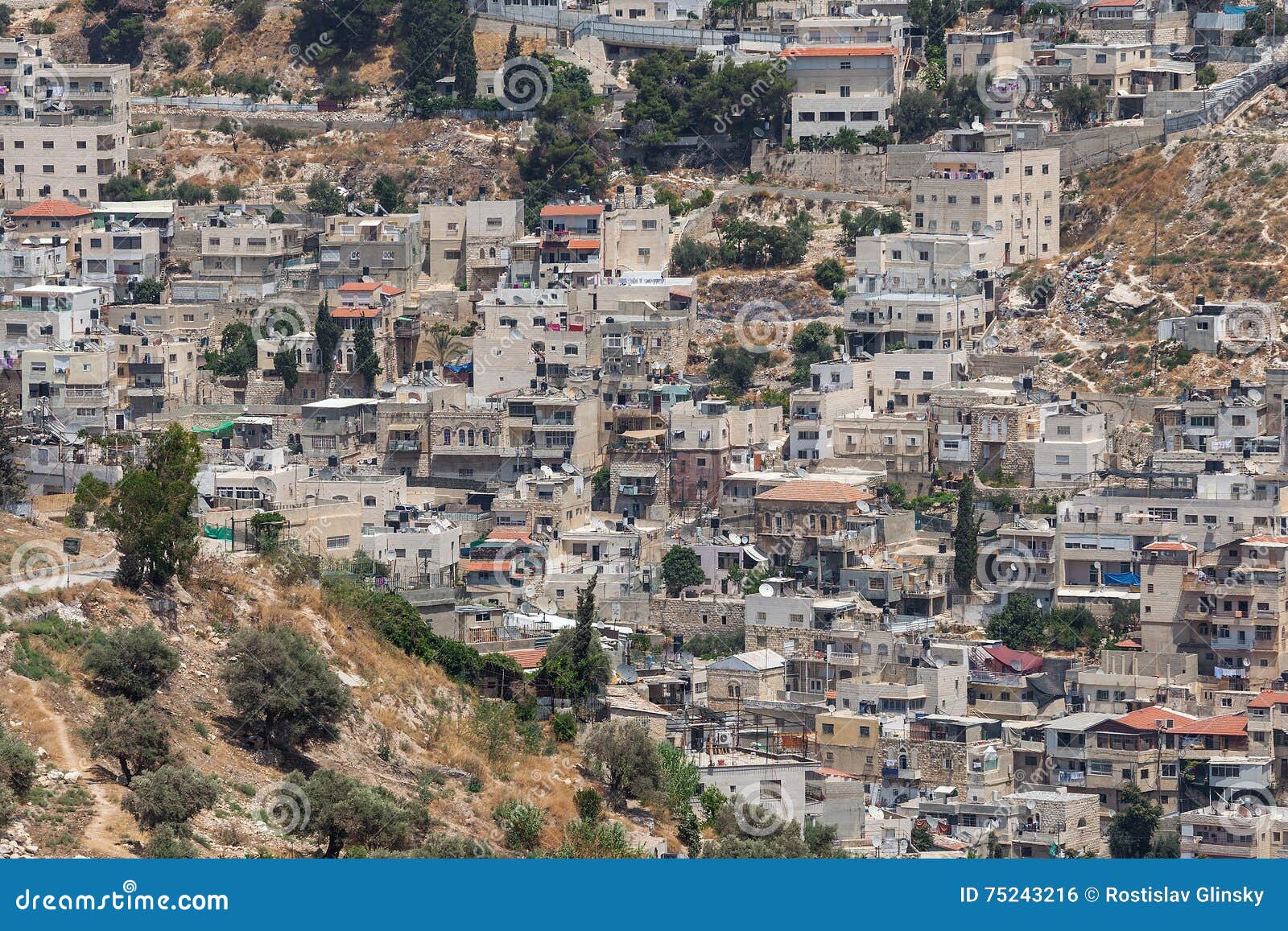 Palestinian Town Near Jerusalem. Stock Photo - Image of urban, house ...