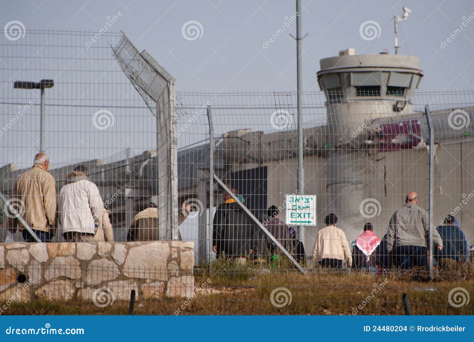 Palestinians Passing through Bethlehem Checkpoint Editorial Stock Image ...