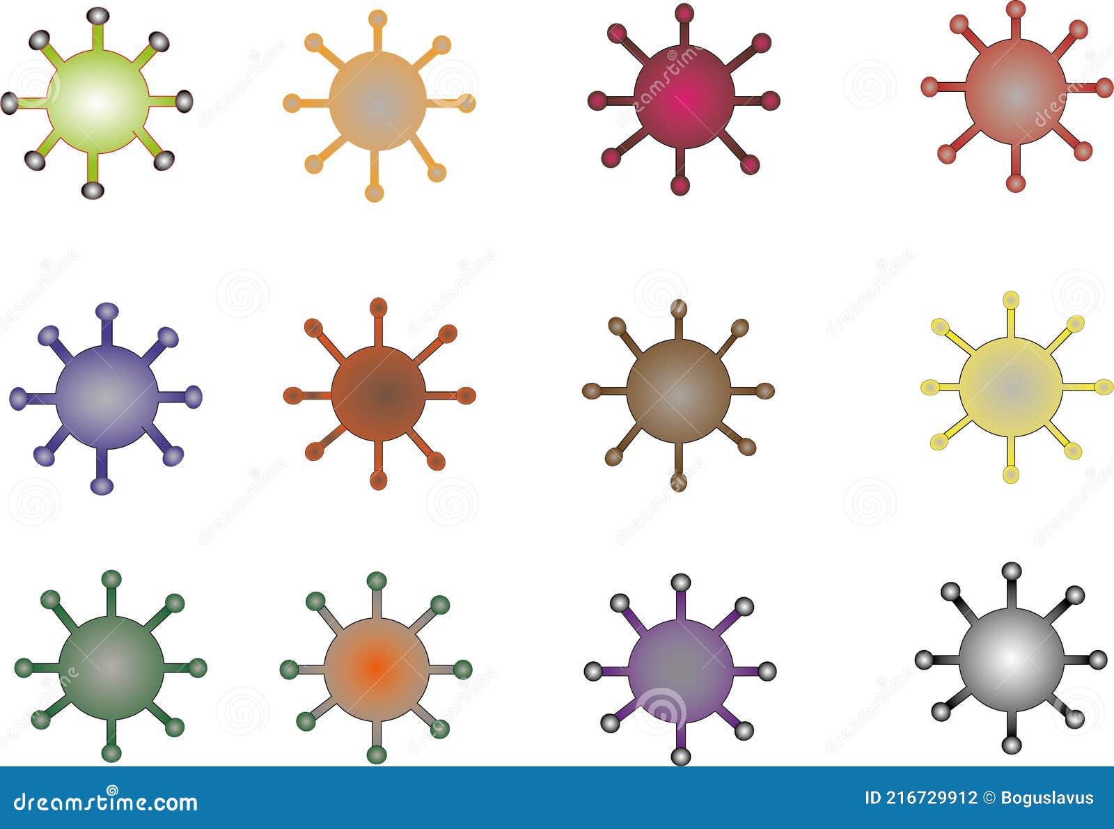 Graphics Showing SARS-COV-2, Covid-19 Virus Visualization. Stock ...
