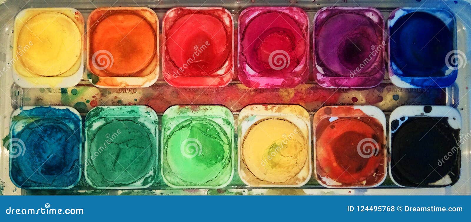 Paleta de colores del agua foto de archivo. Imagen de conjunto - 124495768