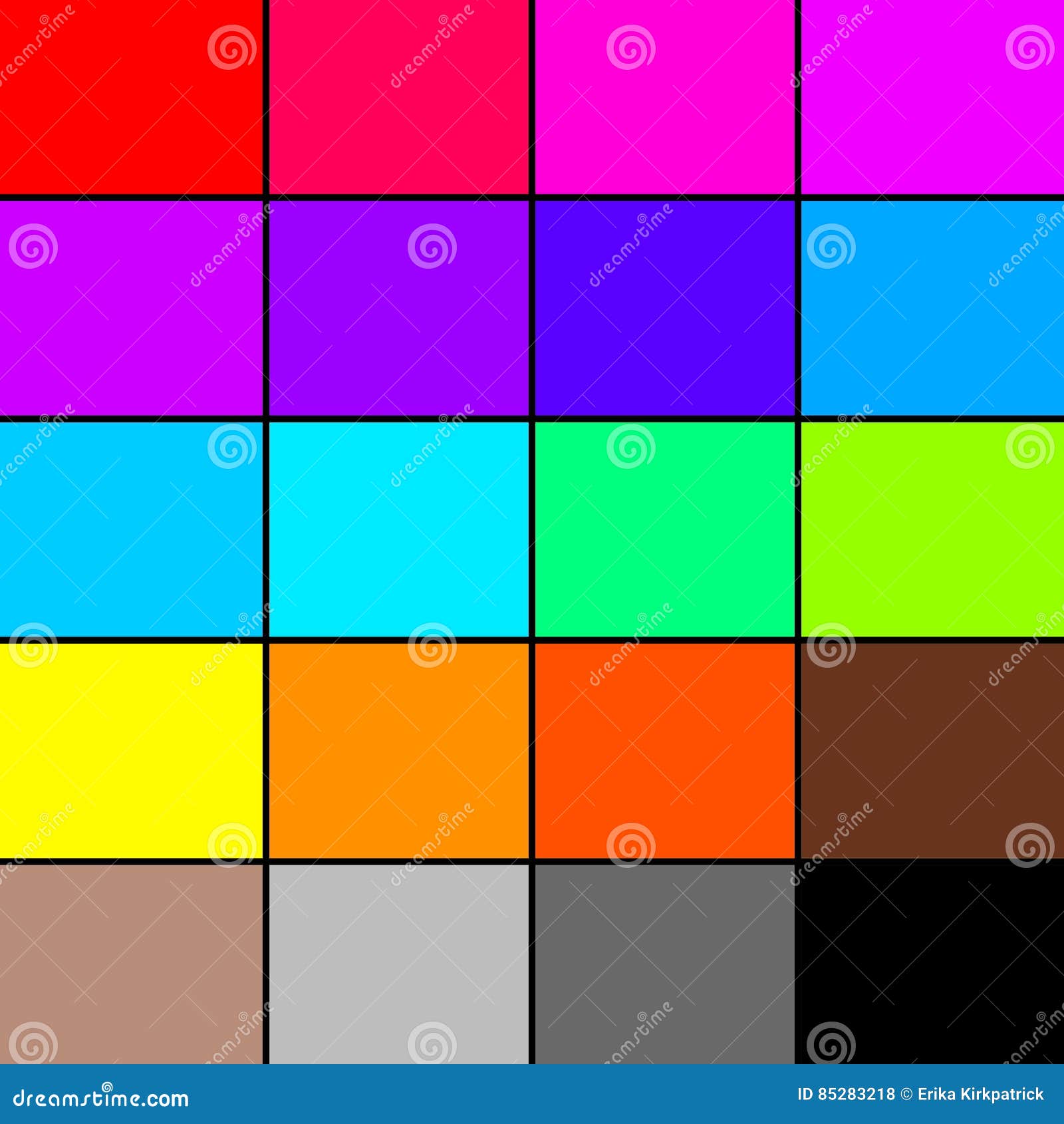 Paleta De Colores Del Arco Iris Stock De Ilustración Ilustración De