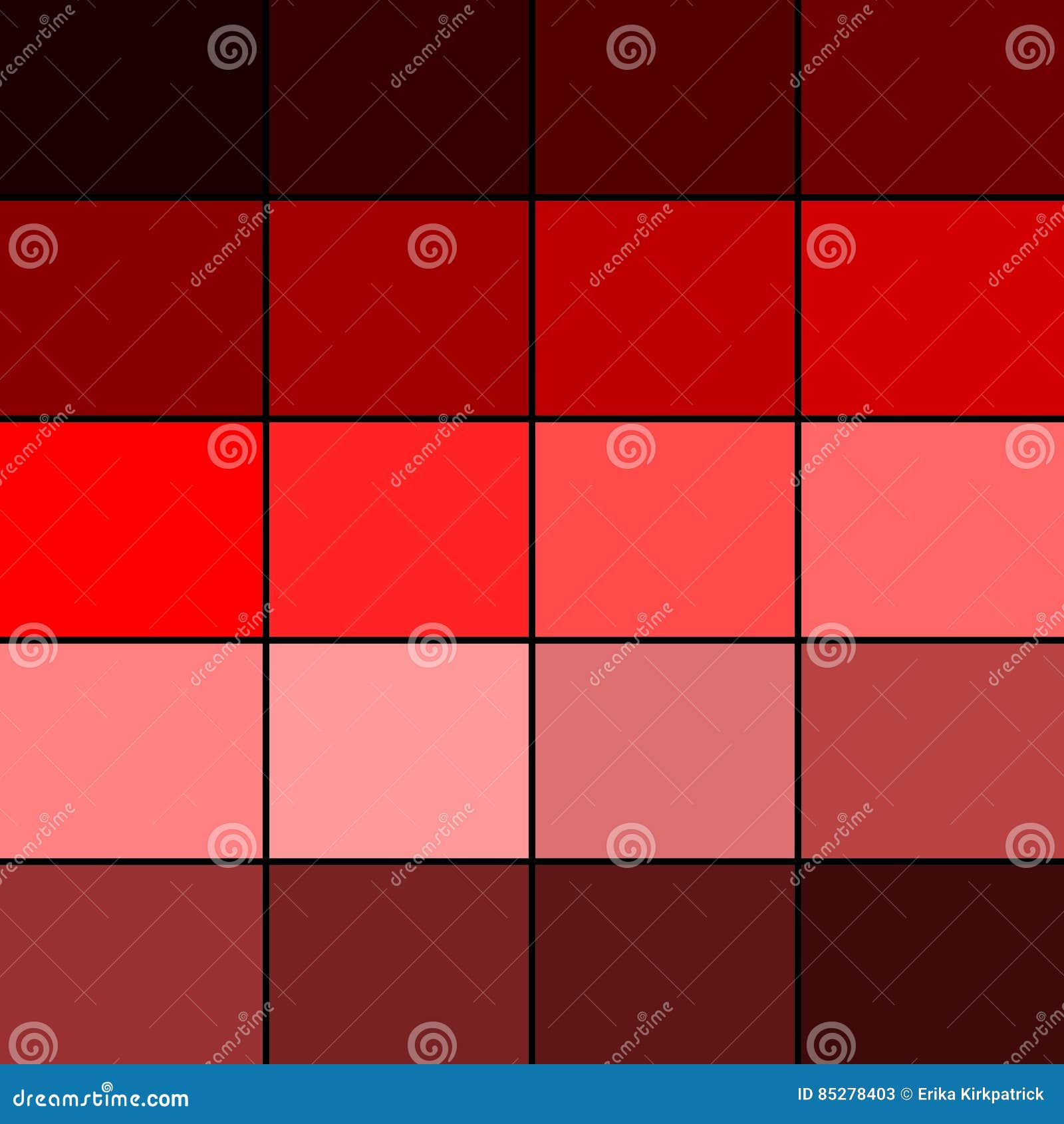 Paleta de cores vermelha ilustração stock. Ilustração de carta - 85278403