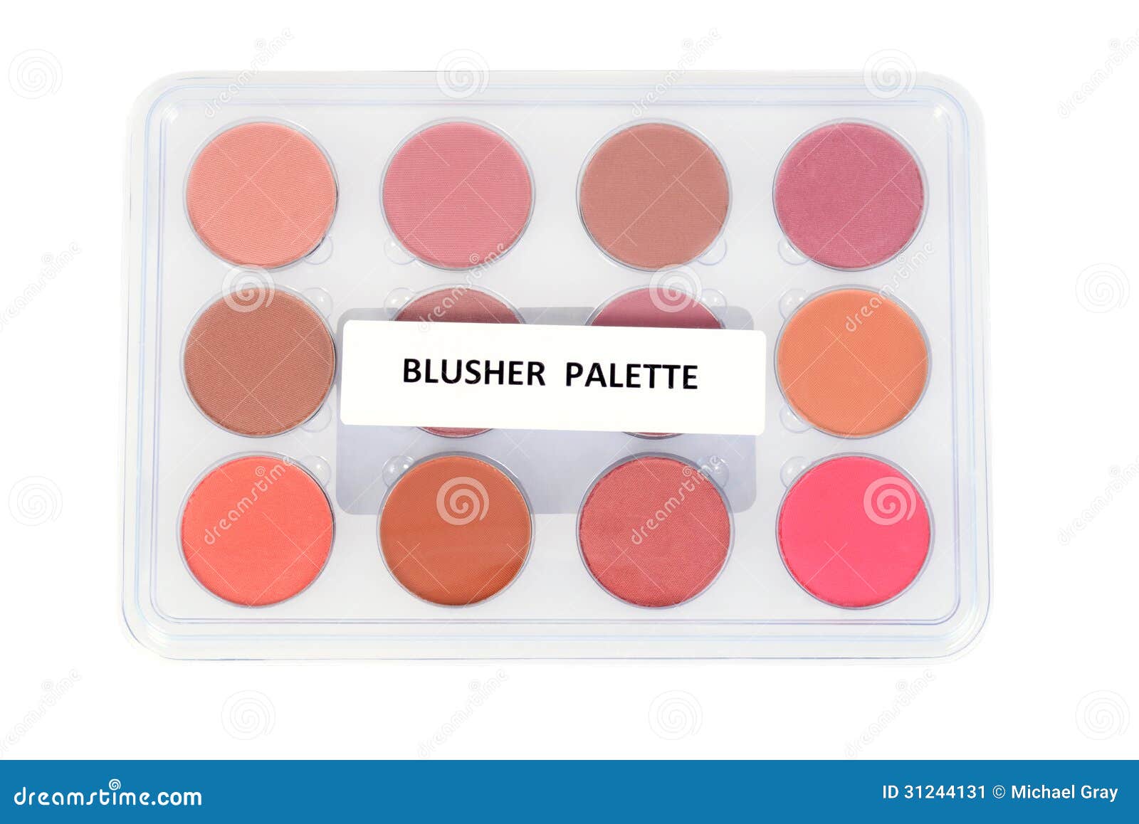 Paleta del colorete imagen de archivo. Imagen de rojo - 31244131