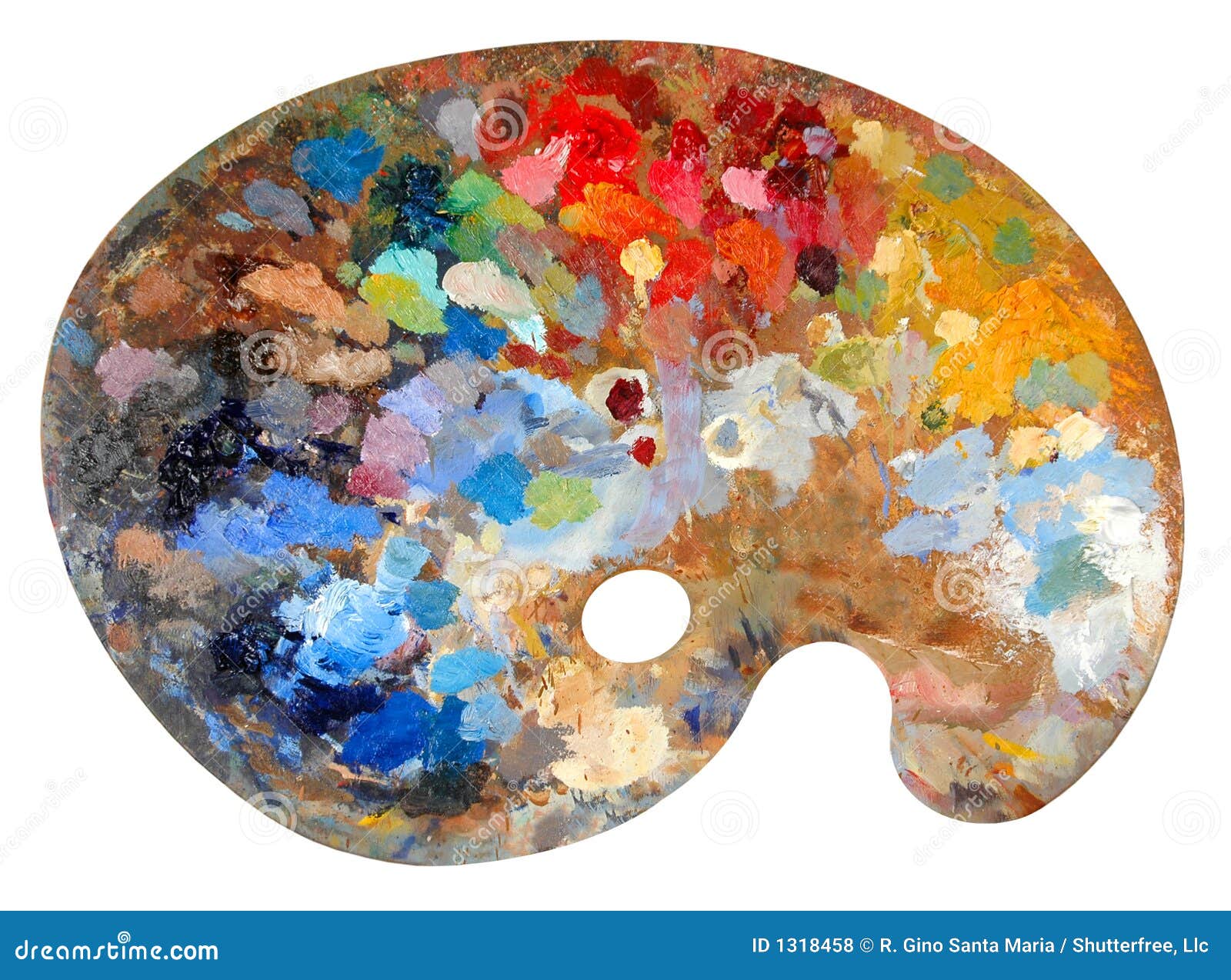 Paleta do artista foto de stock. Imagem de pincel, cores - 1318458