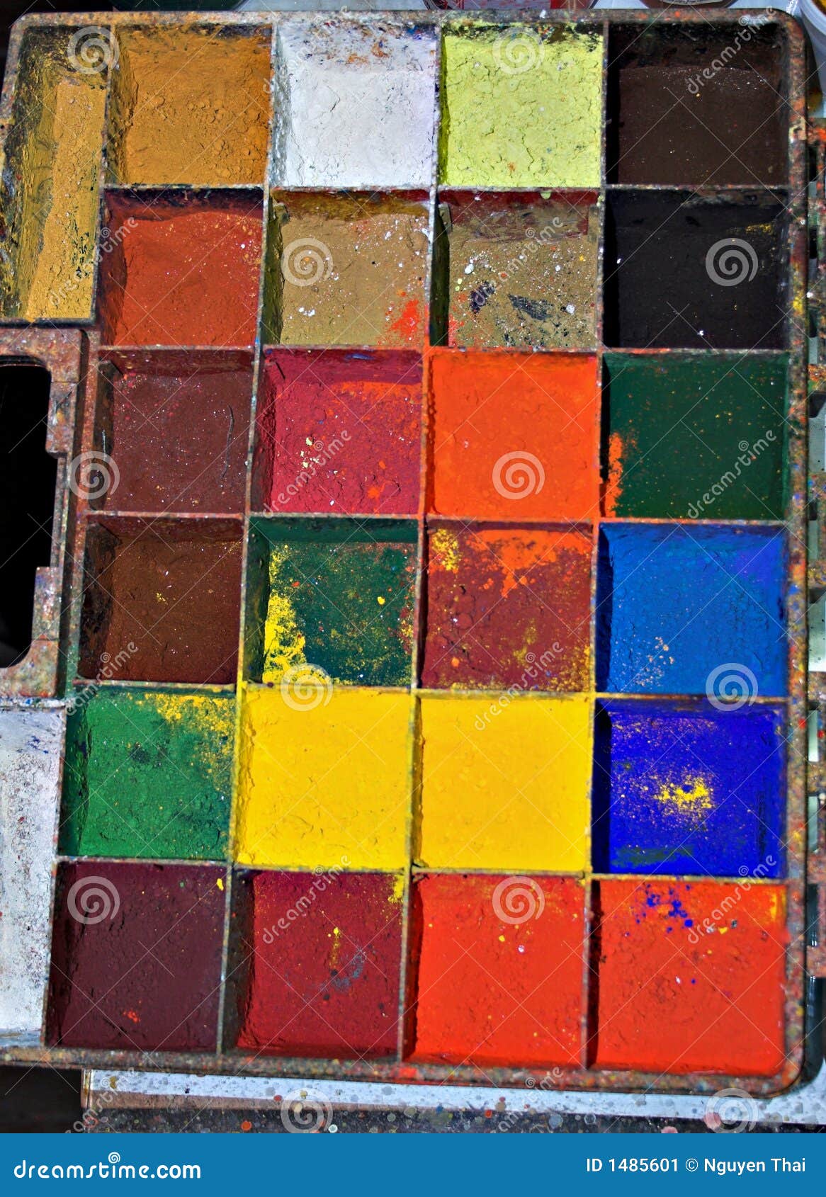 Paleta vida real do pintor imagem de stock. Imagem de divisor - 1485601