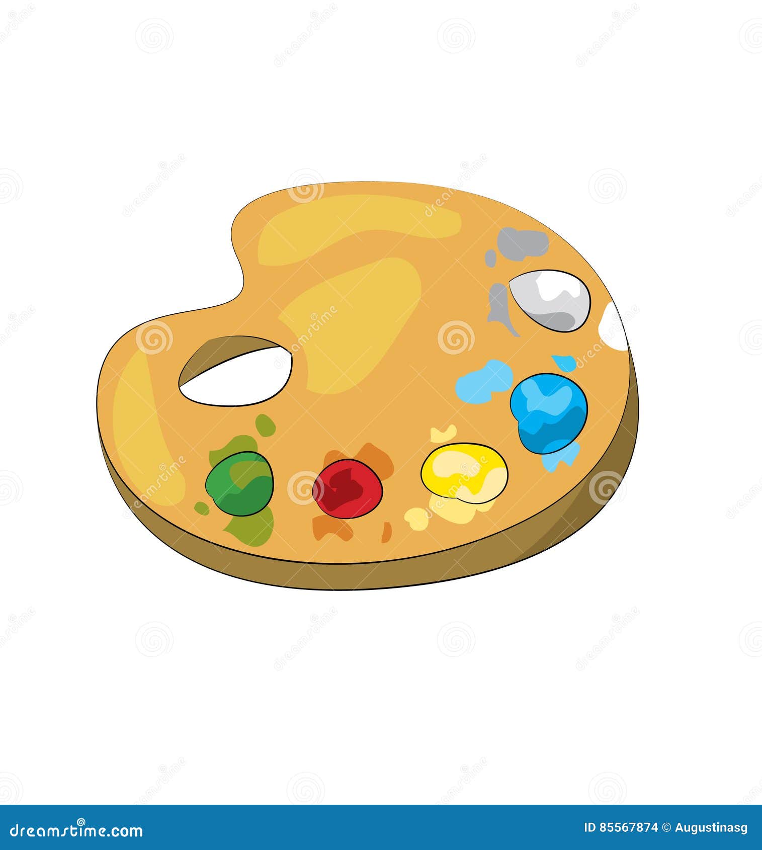 Palette cartoon stock illustration. Illustration of cartoon - 85567874