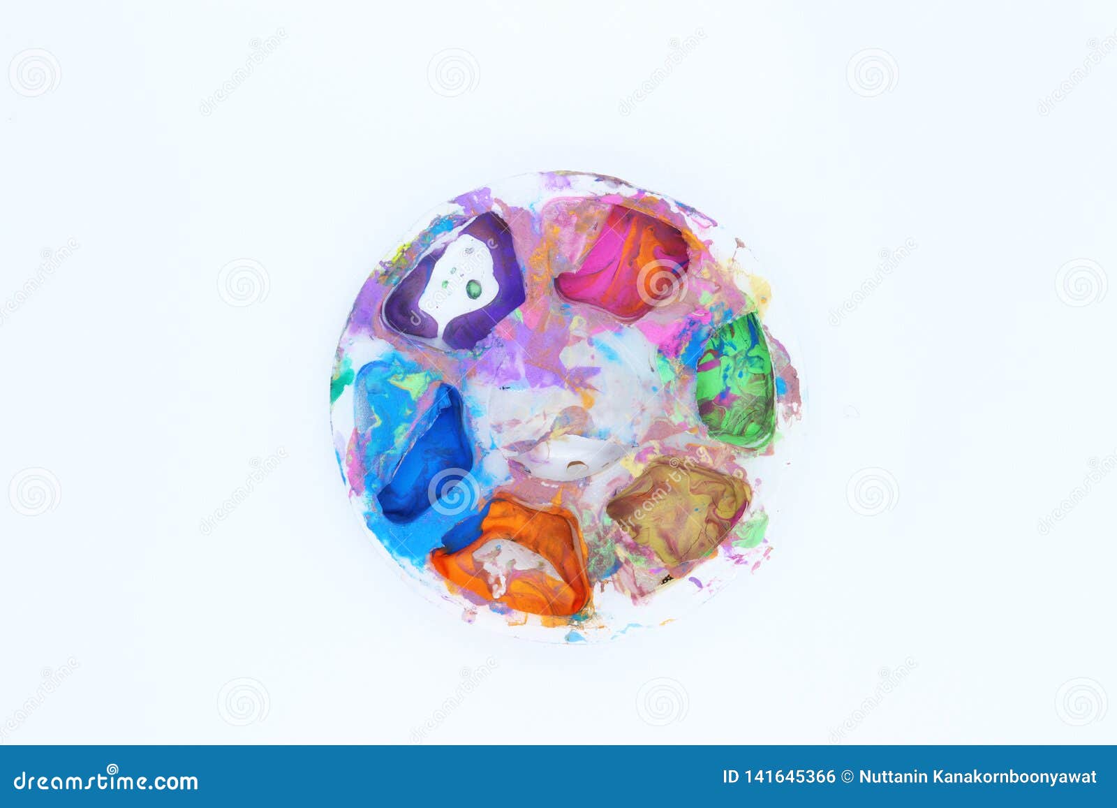 Palette Color Isolated on White Background Stock Photo - Image of ...