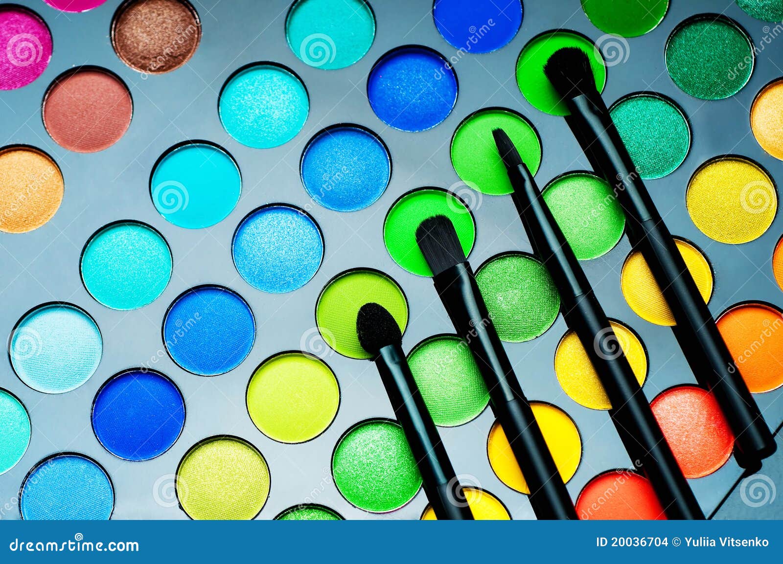 Palette of Colorful Eye Shadows Stock Photo - Image of lady, colorful ...