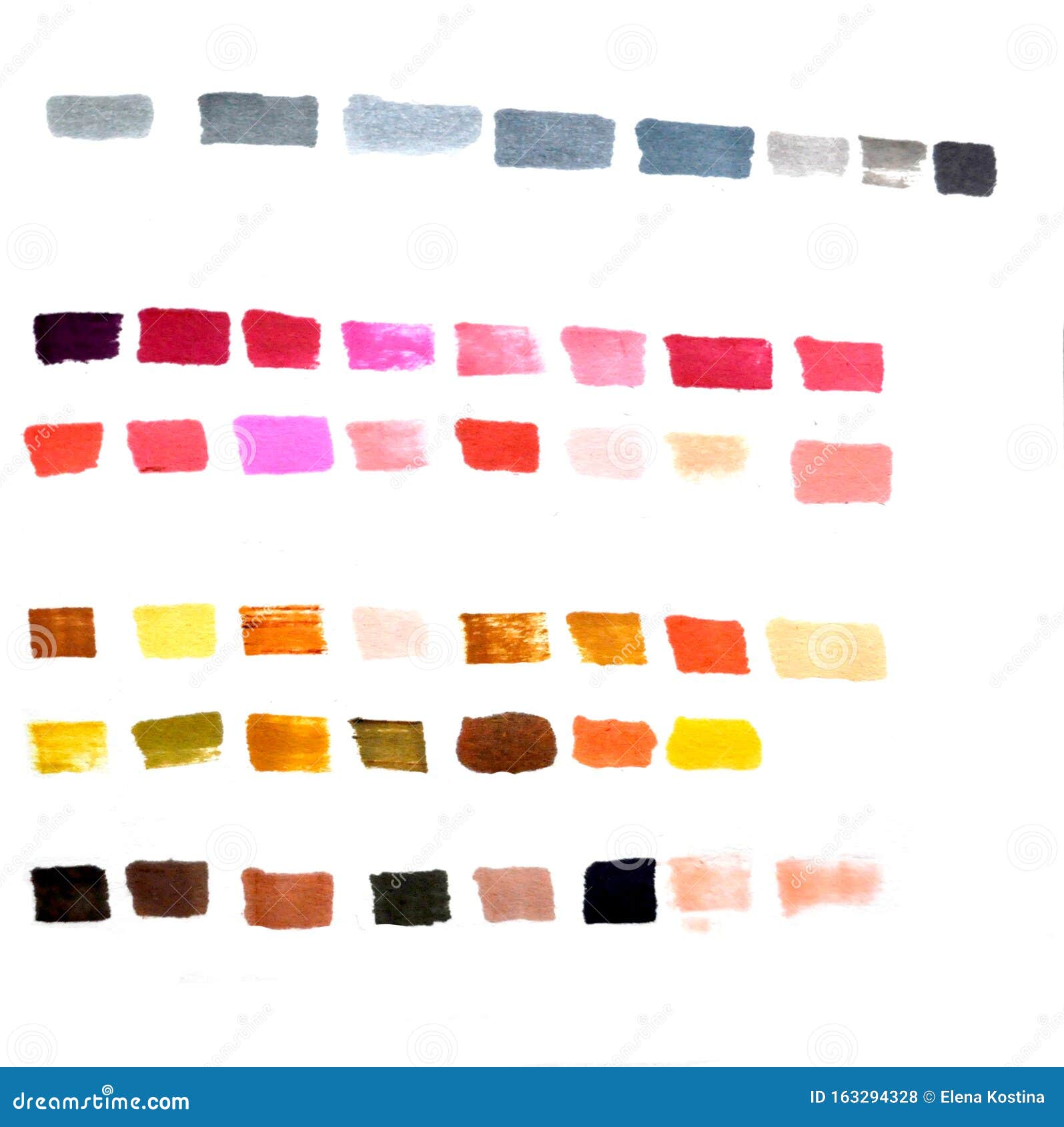 The Palette of Colors of Markers Stock Illustration - Illustration of ...