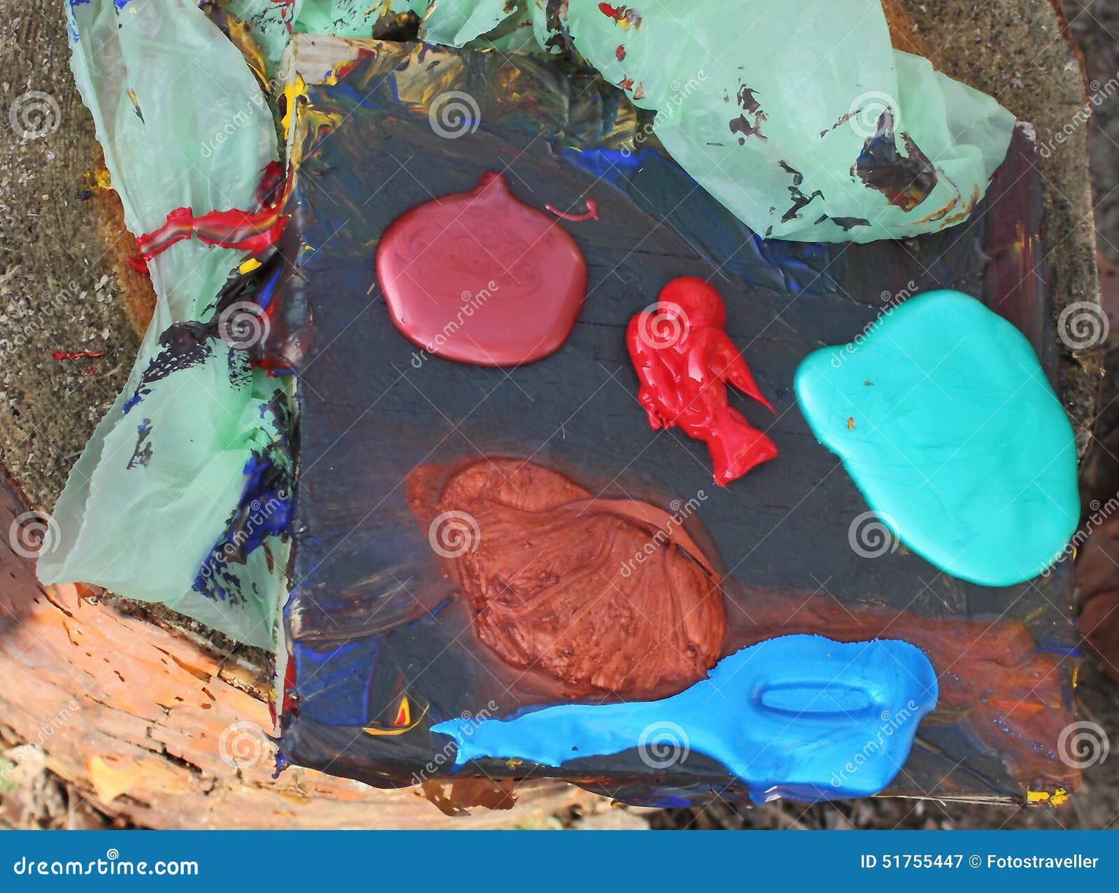 Palette of colors stock image. Image of exhibition, palette - 51755447