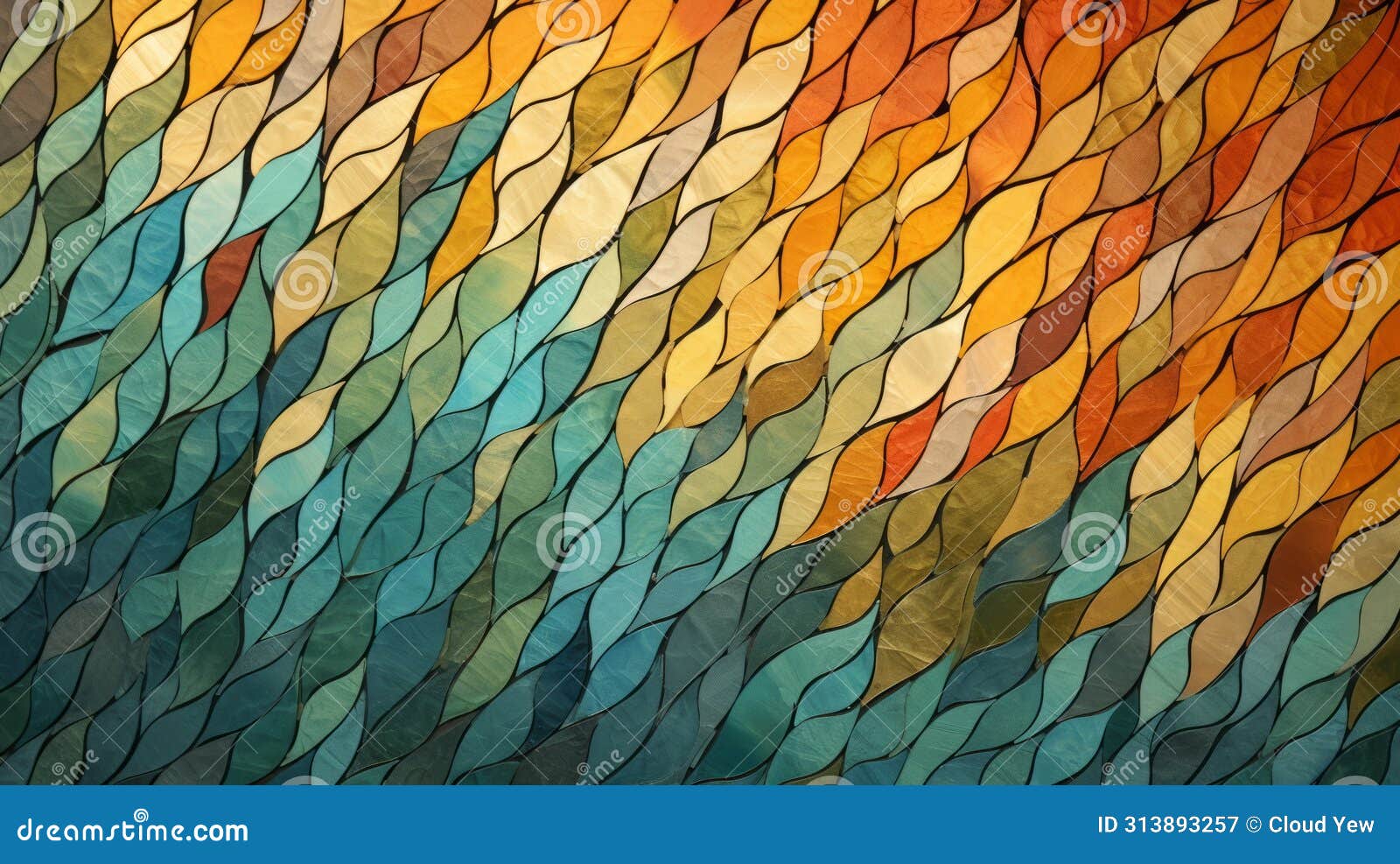 Palette of Complementary Colors in Artistic Pattern Stock Illustration ...