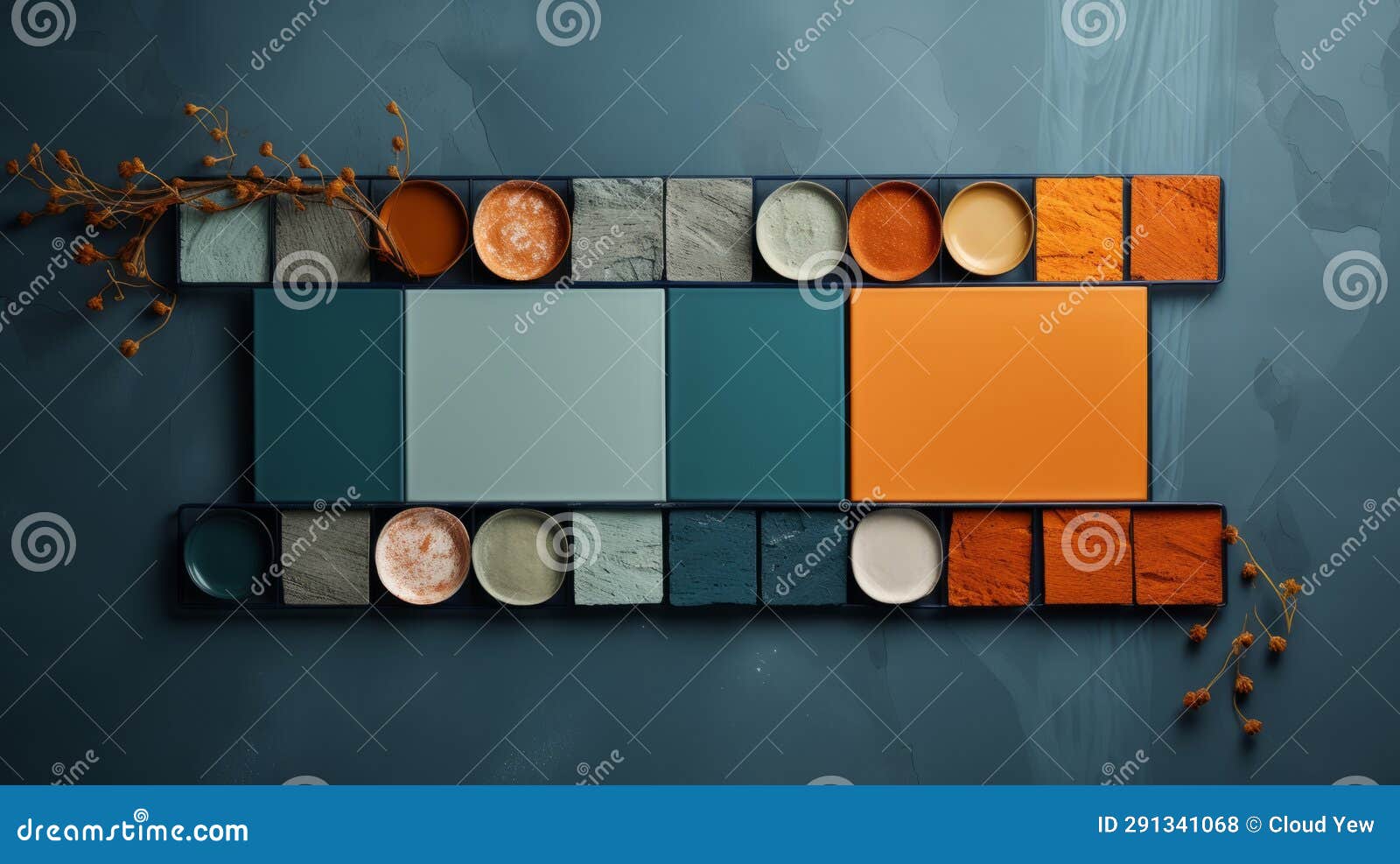 Palette of Complementary Colors in Appealing Texture Stock Illustration ...