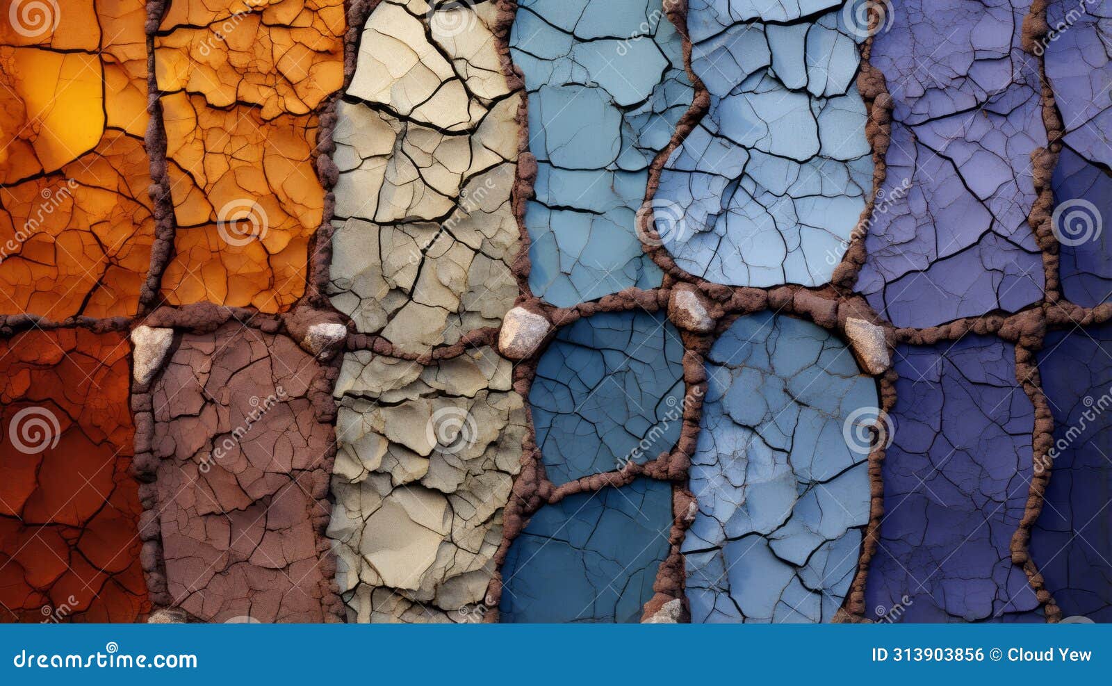 Palette of Complementary Colors in Mesmerizing Texture Stock ...