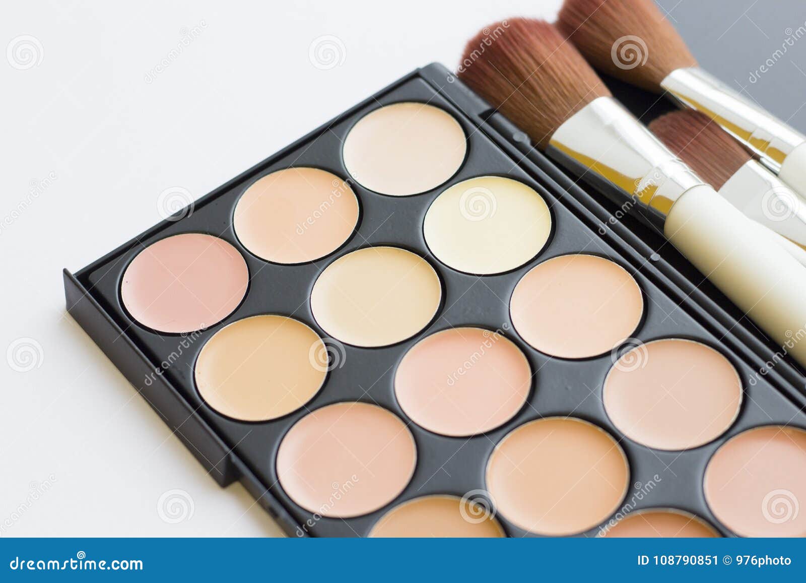 Palette de base de visage image stock. Image du trousse - 108790851