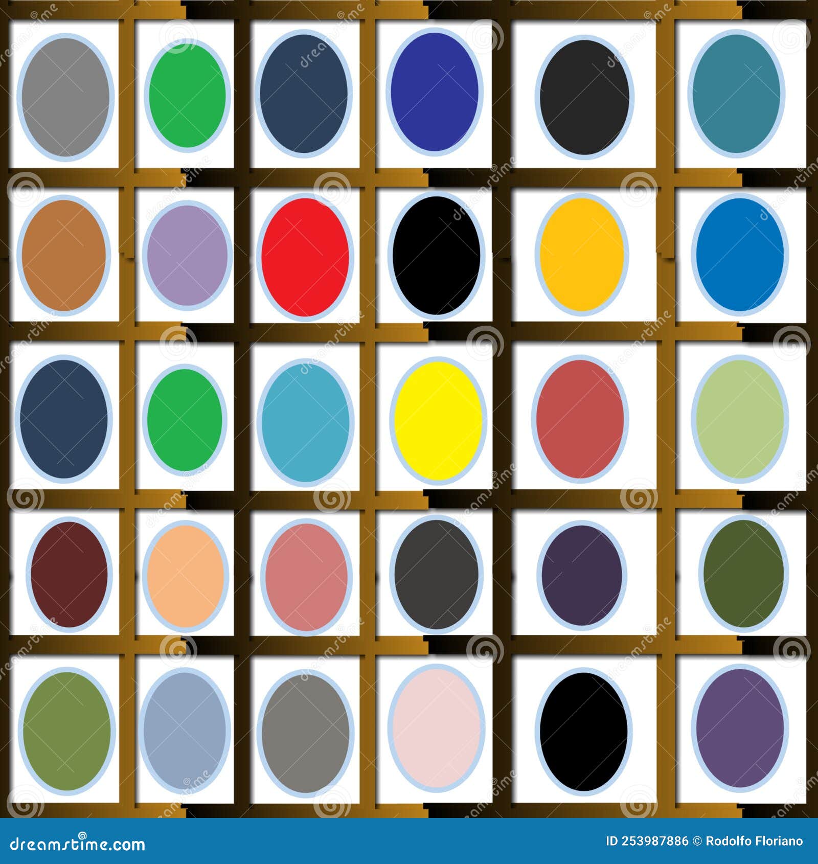 Palette colors stock illustration. Illustration of palette - 253987886