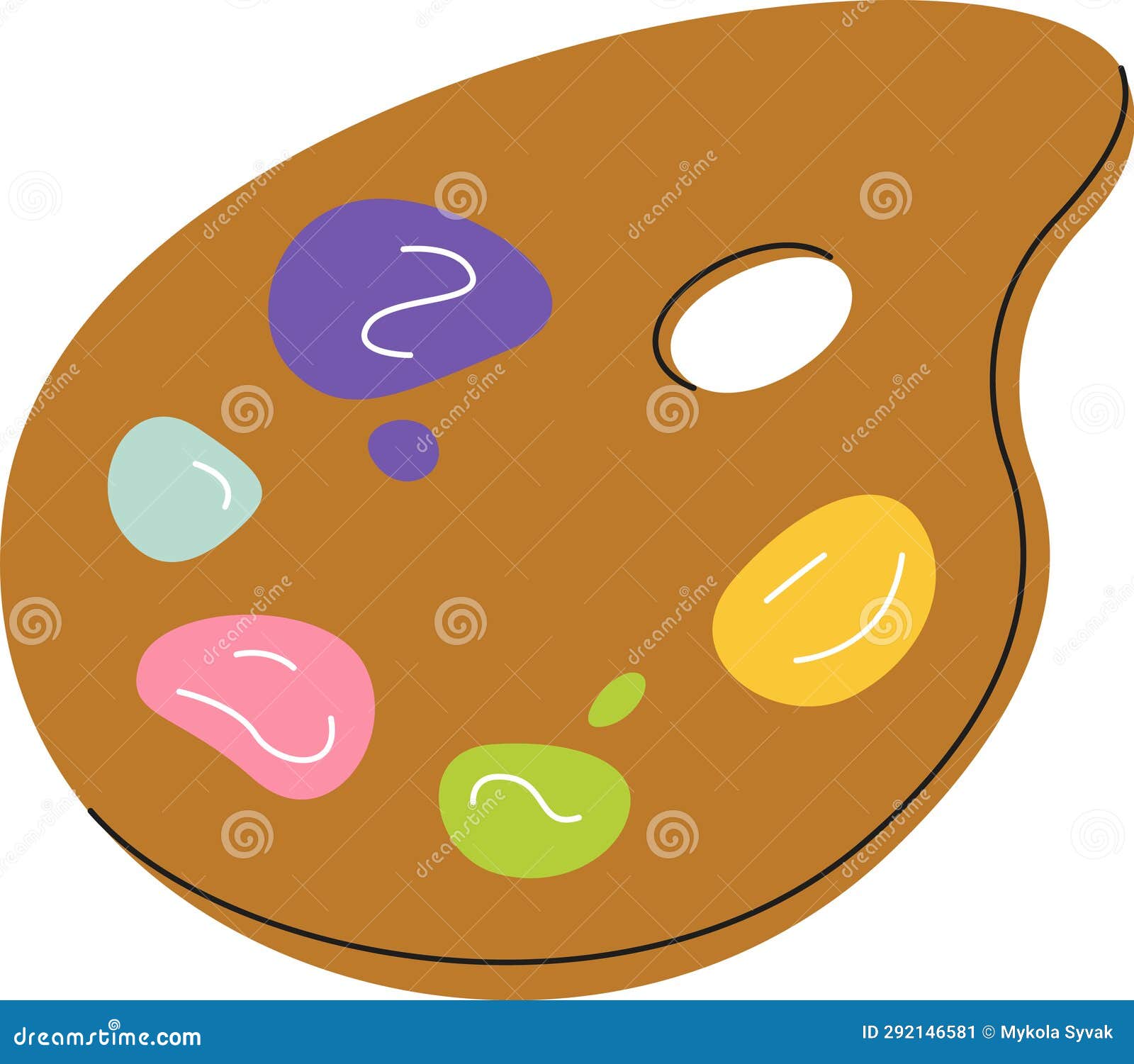 Palette for Drawing stock vector. Illustration of palette - 292146581