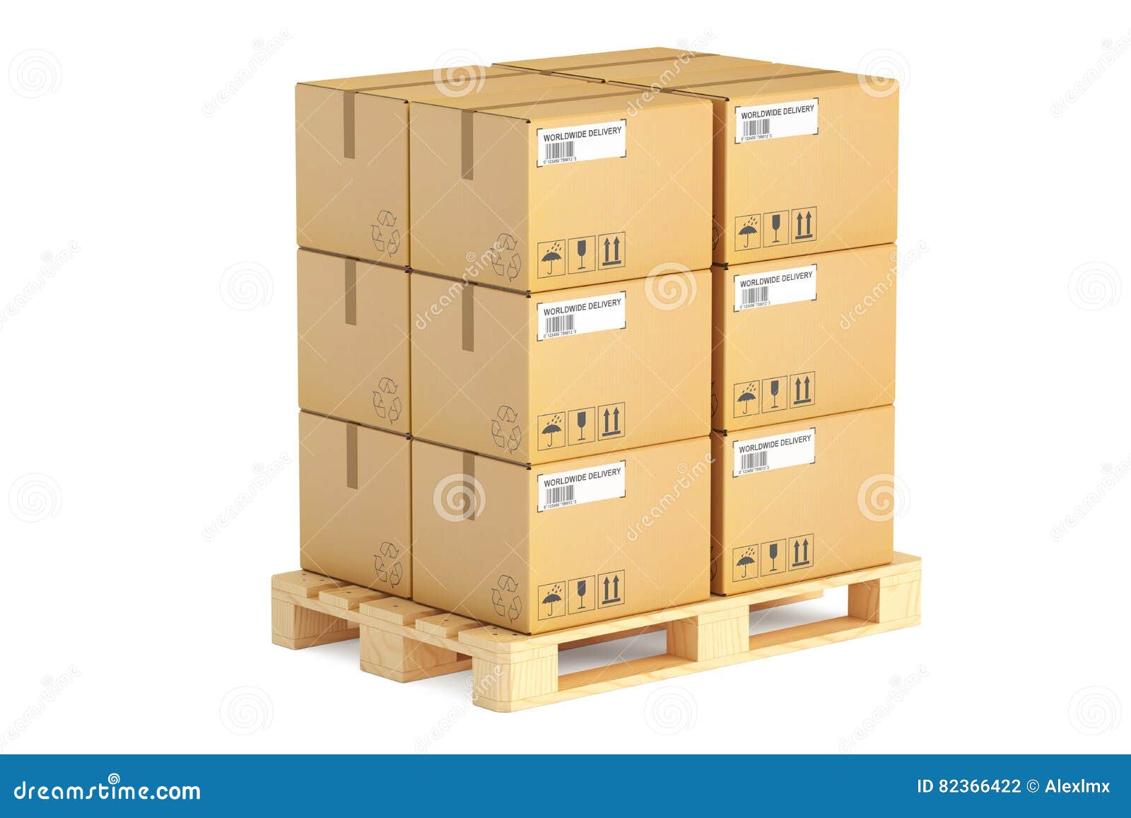 Palette En Bois Avec Des Colis Concept D'expédition Et De Logistique ... Palette En Bois Avec Des Colis Concept D'expédition Et De Logistique ...