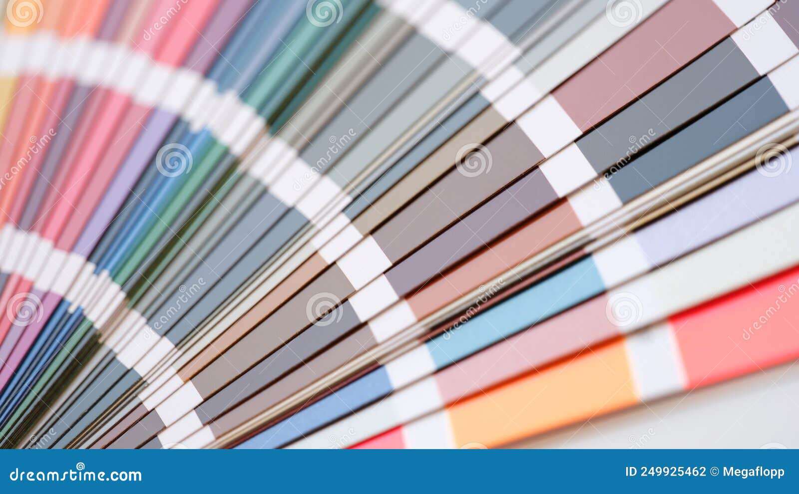Palette Fan in Different Multicolored Color Samples Stock Photo - Image ...