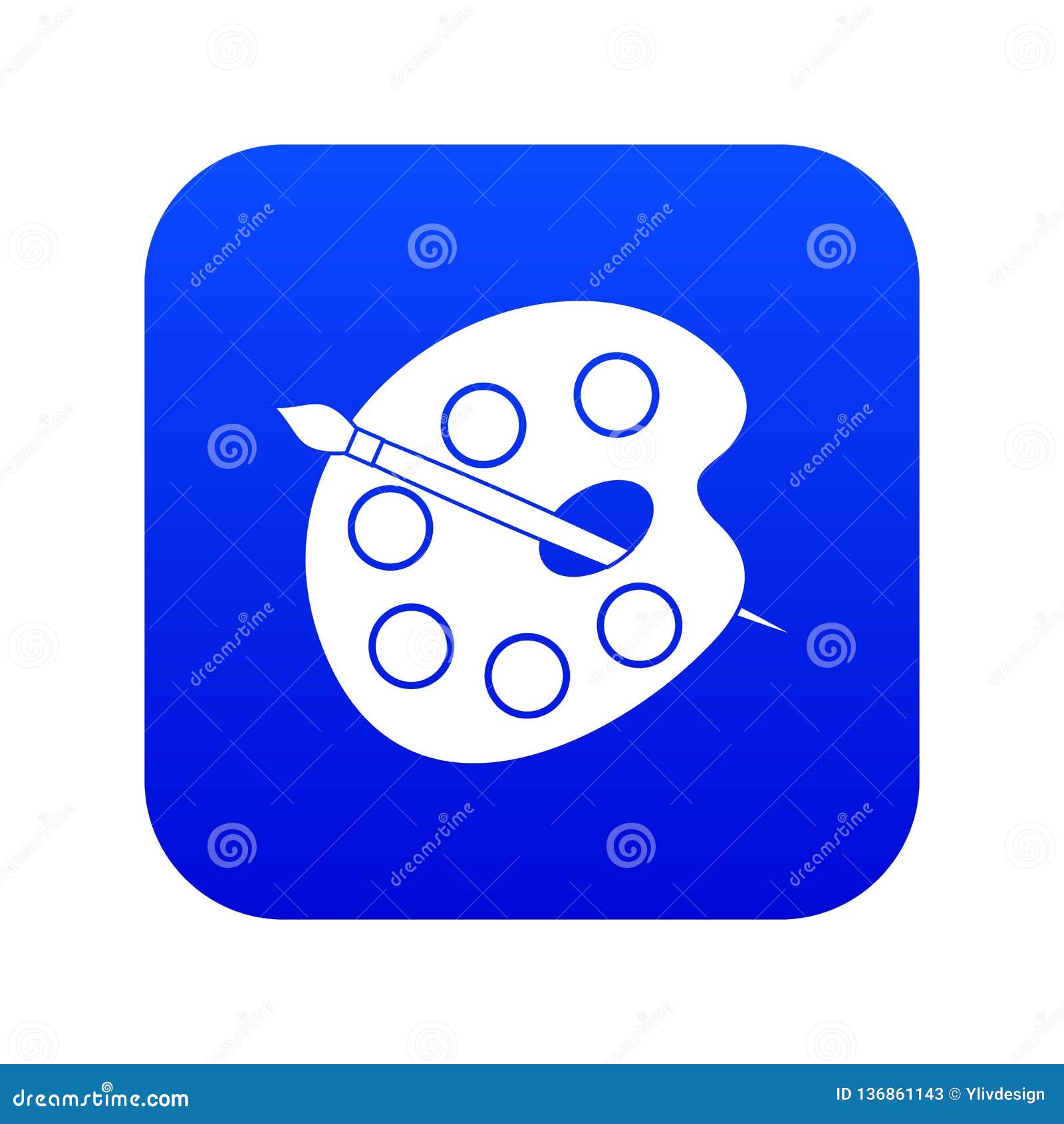 Palette icon digital blue stock vector. Illustration of gray - 136861143
