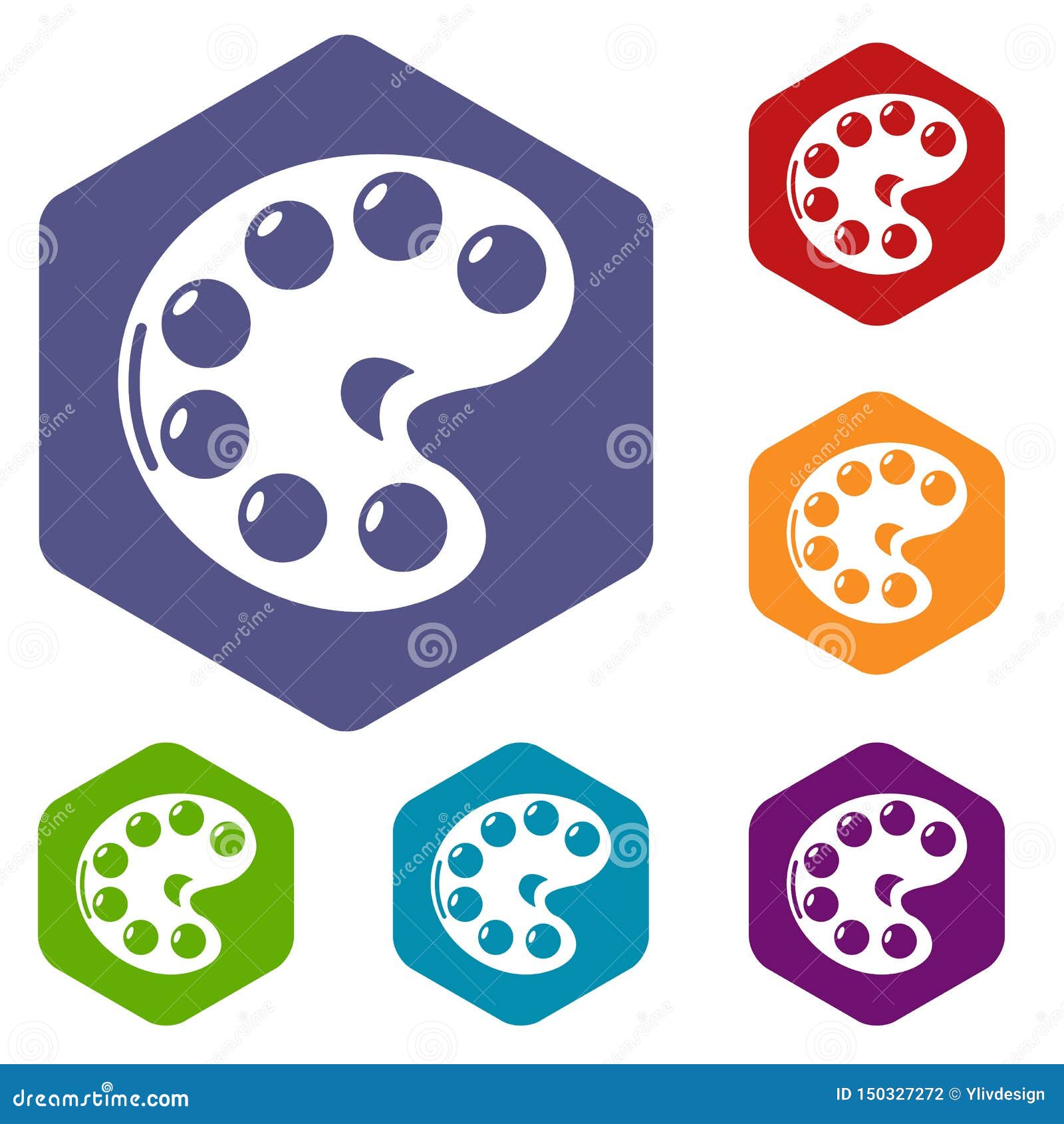 Palette Icon, Simple Black Style Stock Vector - Illustration of ...