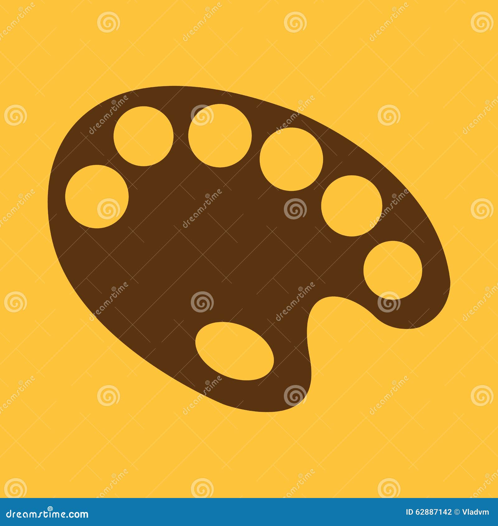 The palette icon stock illustration. Illustration of creative - 62887142