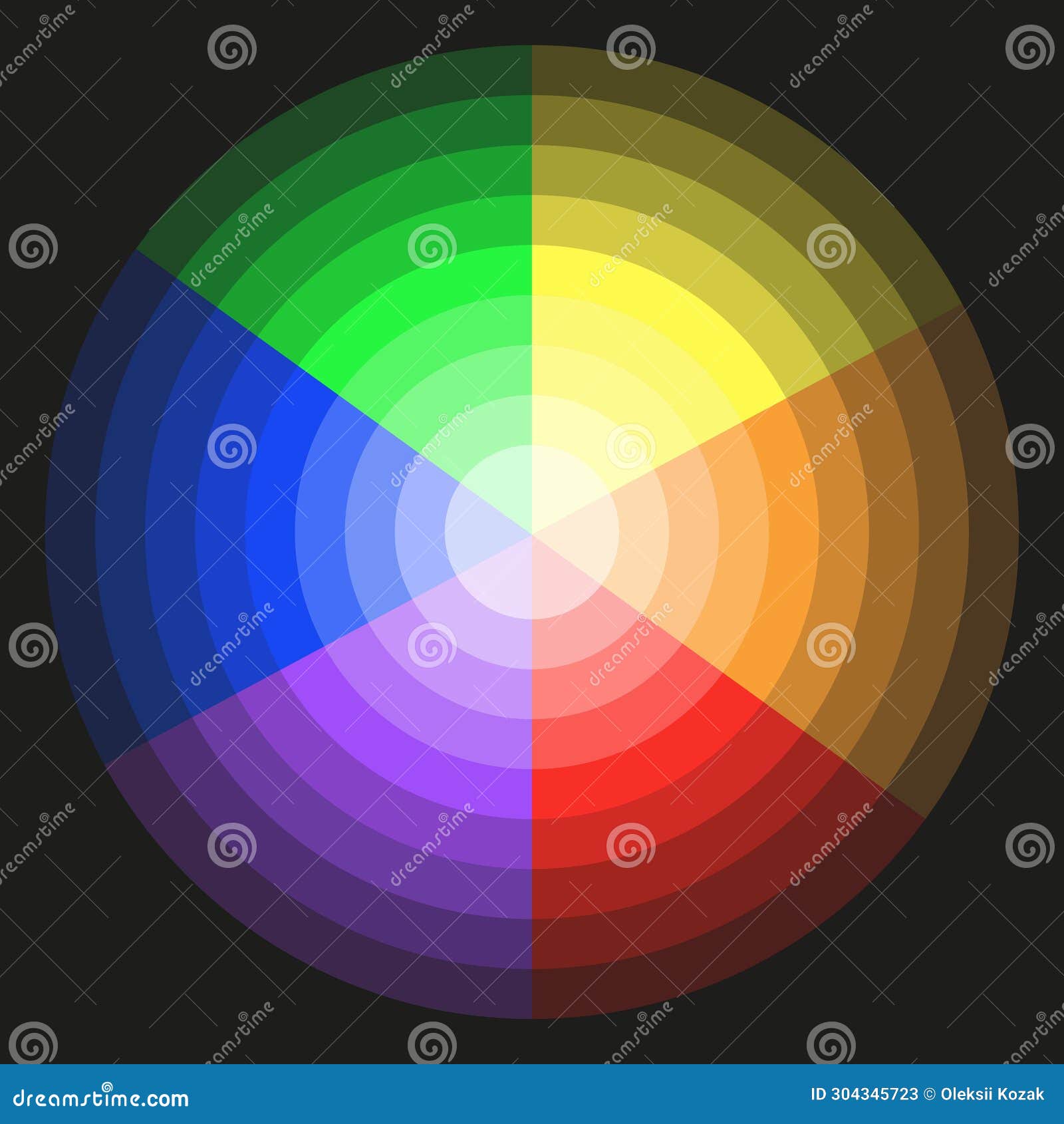A Palette of Main Colors. Guide To the Primary Color Palette Stock ...