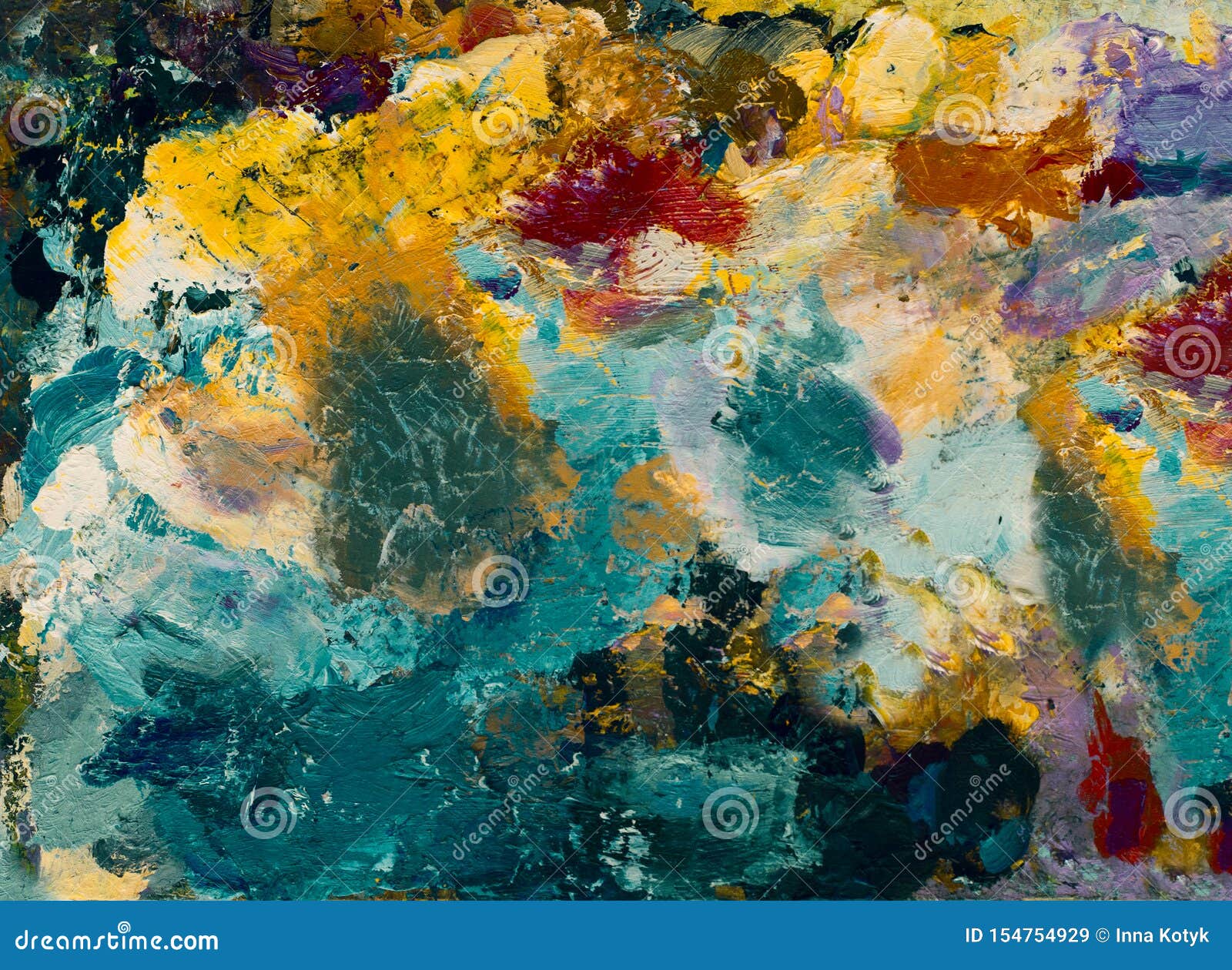 Palette with Paints. Abstract Pattern on the Palette - Oil Paints ...