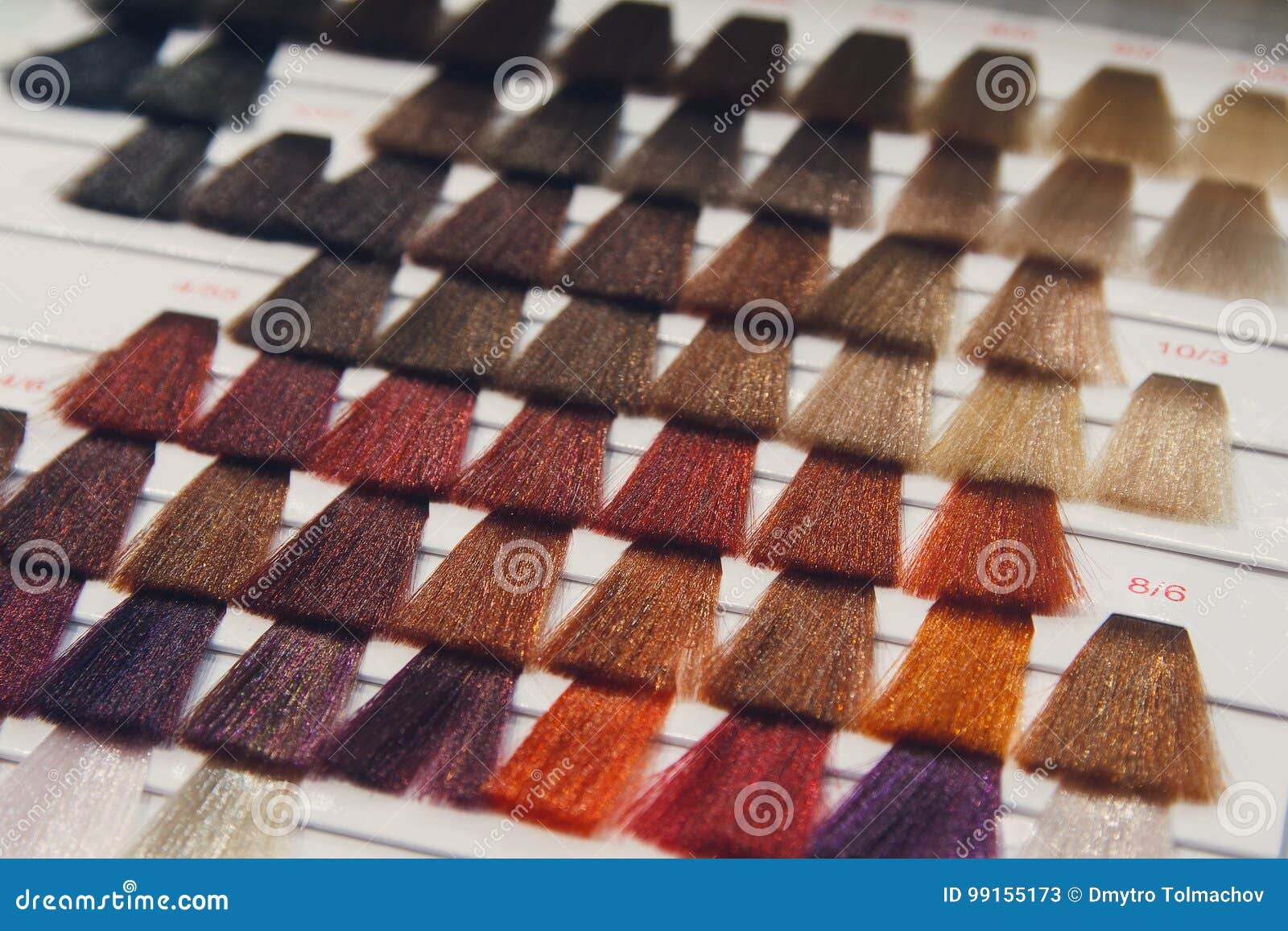 Palette of Patterns of Colored Hair Stock Image - Image of bright ...