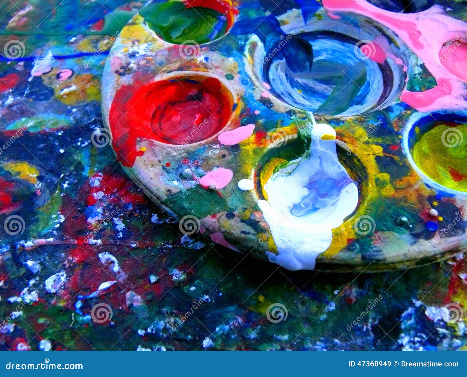 Palette stock image. Image of color, palette, messy - 47360949