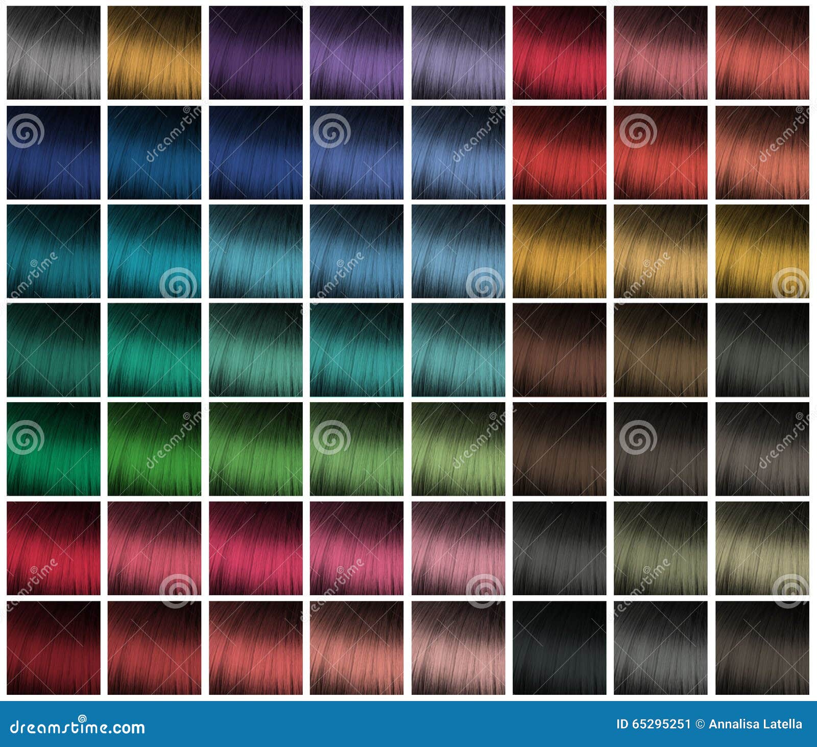 Palette Pour La Teinture De Cheveux Image stock - Image du pastel ...