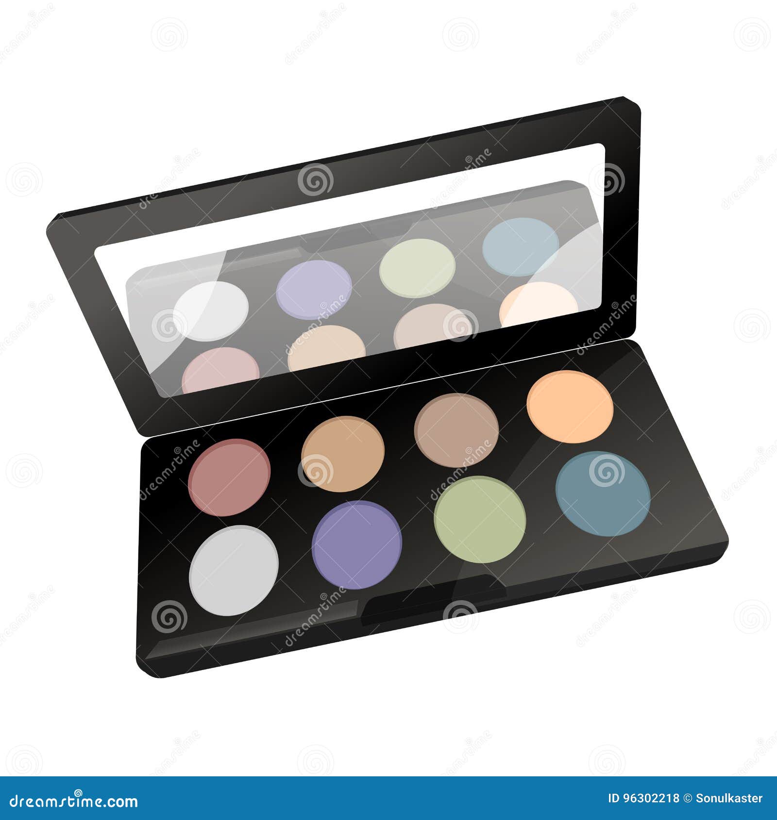 Palette with powder stock vector. Illustration of style - 96302218