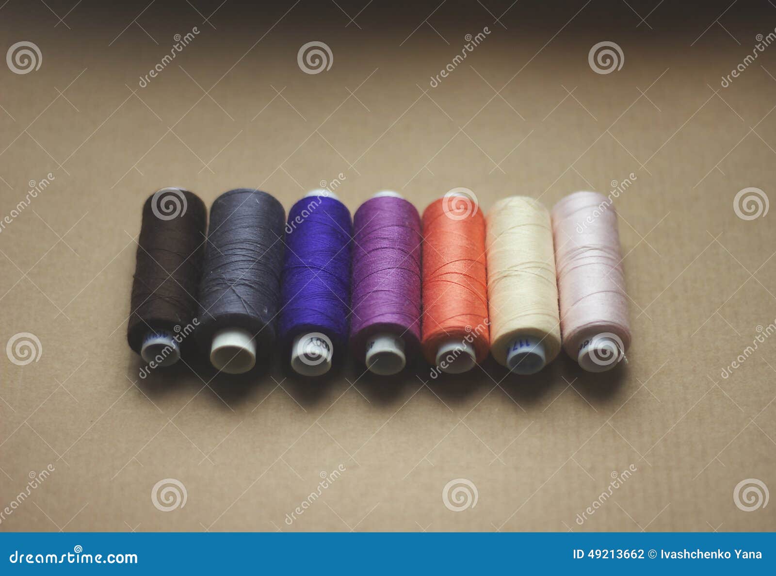 The Palette of Reels of Threads Stock Photo - Image of sewing, reels ...