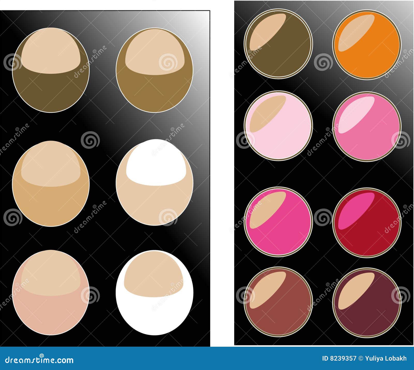 Palette.shadows stock vector. Illustration of concealment - 8239357