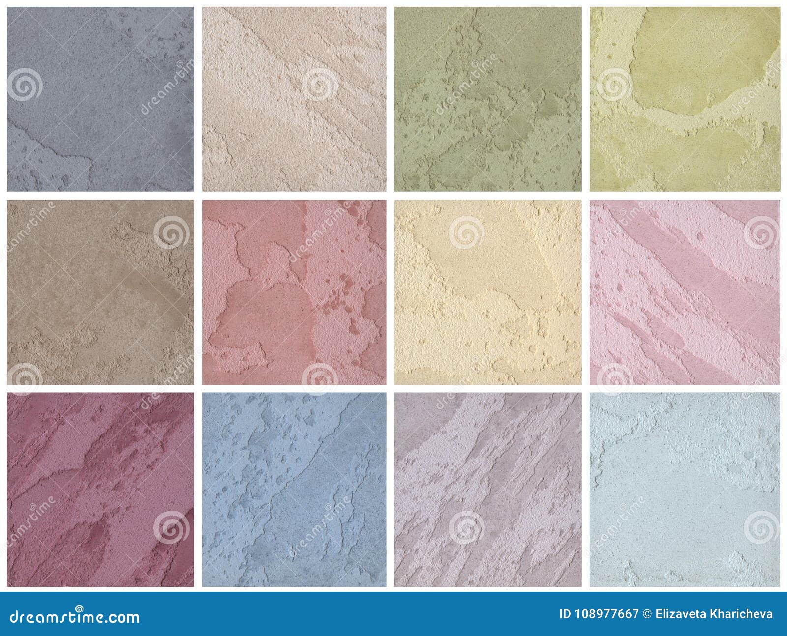 A Palette of Textures of Colored Travertine is a Decorative Covering ...
