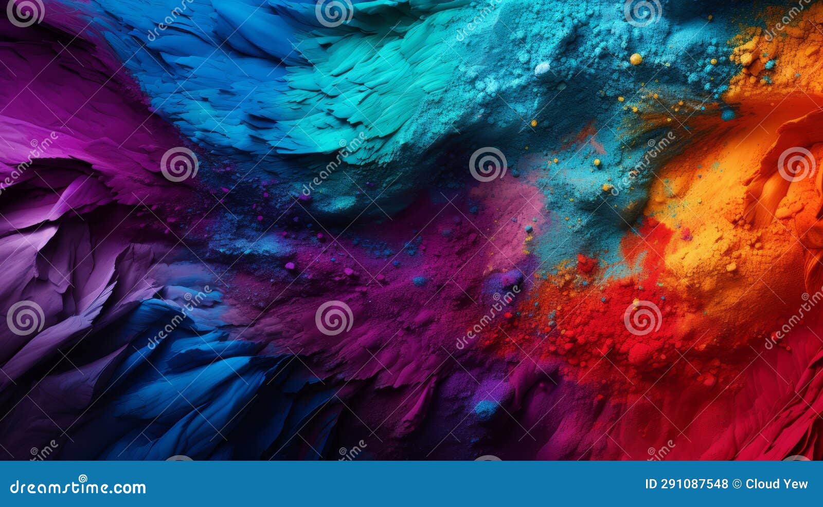 Palette of Vibrant Colors in Eye Catching Texture Stock Illustration ...