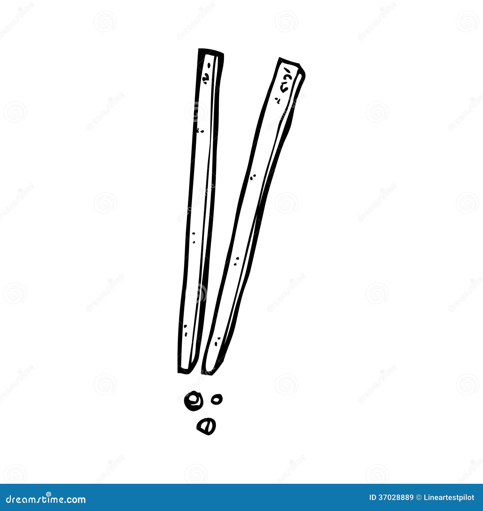 Palillos de la historieta stock de ilustración. Ilustración de retro ...