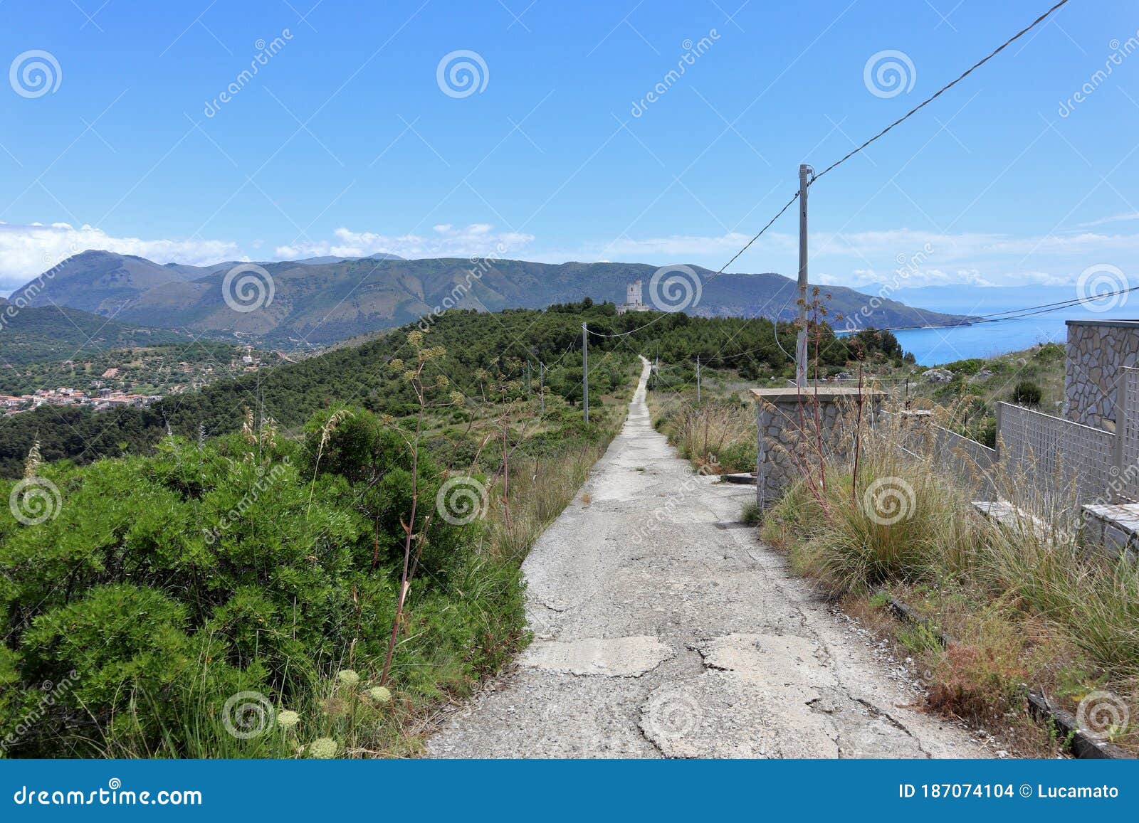Palinuro â€“ Panorama Di Via Faro Stock Photo - Image of palinuro, june ...