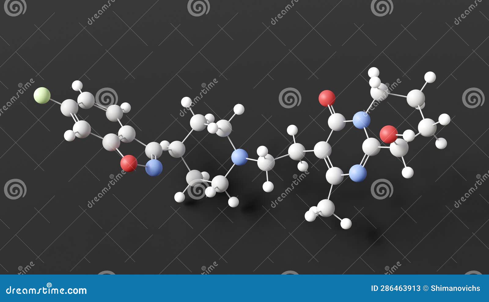 Paliperidone Molecule, Molecular Structure, Atypical Antipsychotic ...